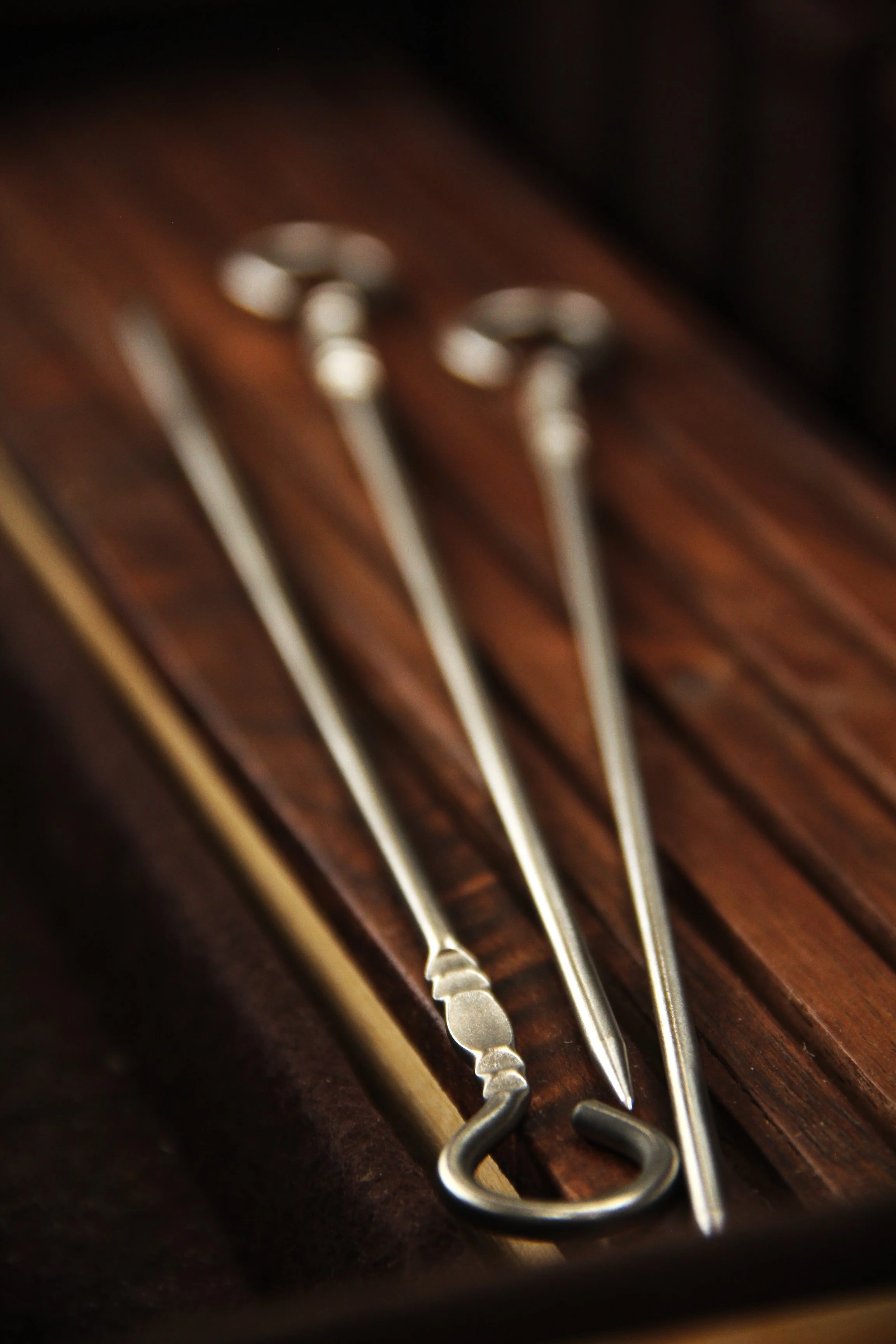 Railroad Spike Steak Flipper — Blazing Ember Forge