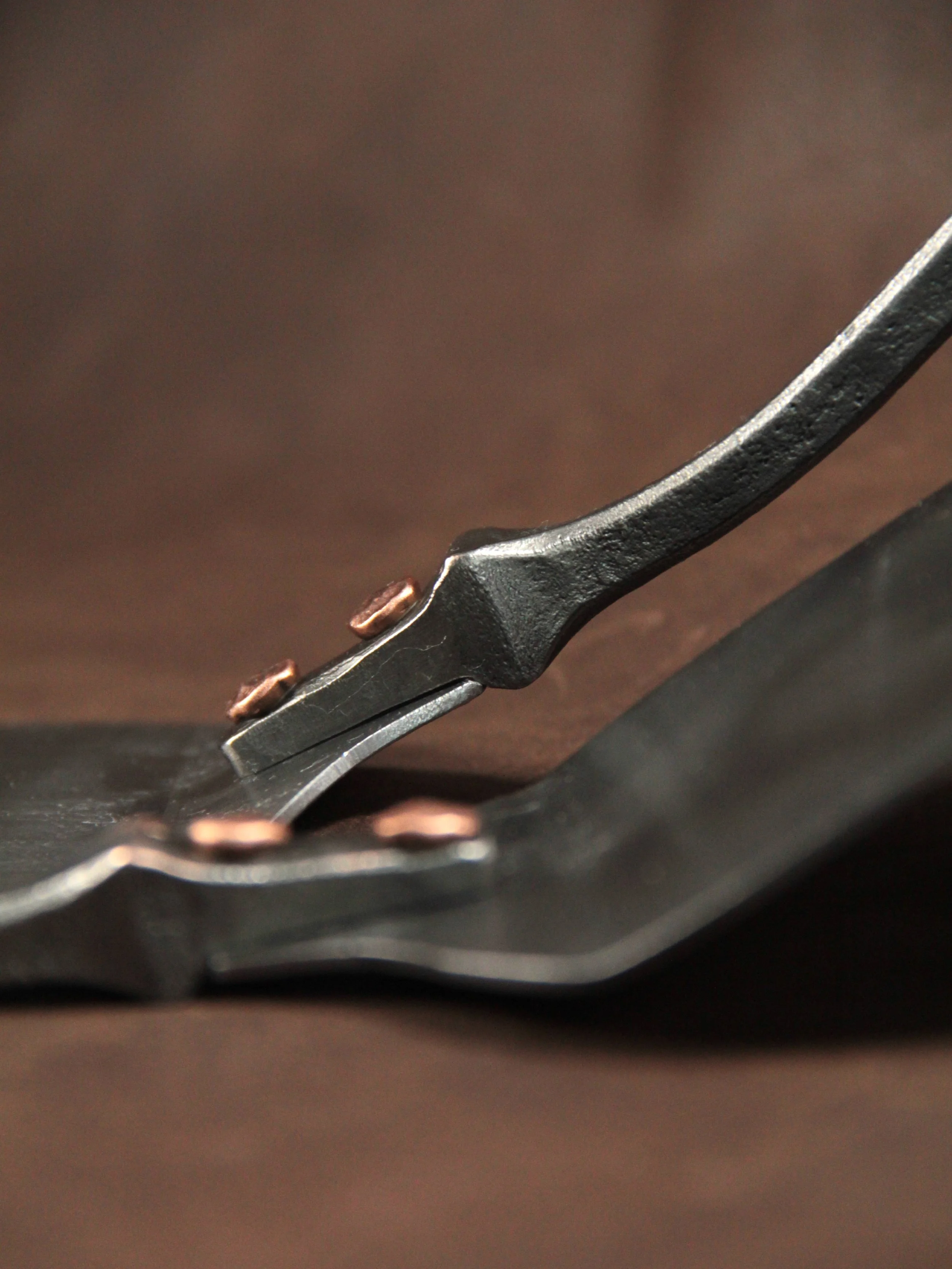 Railroad Spike Steak Flipper — Blazing Ember Forge