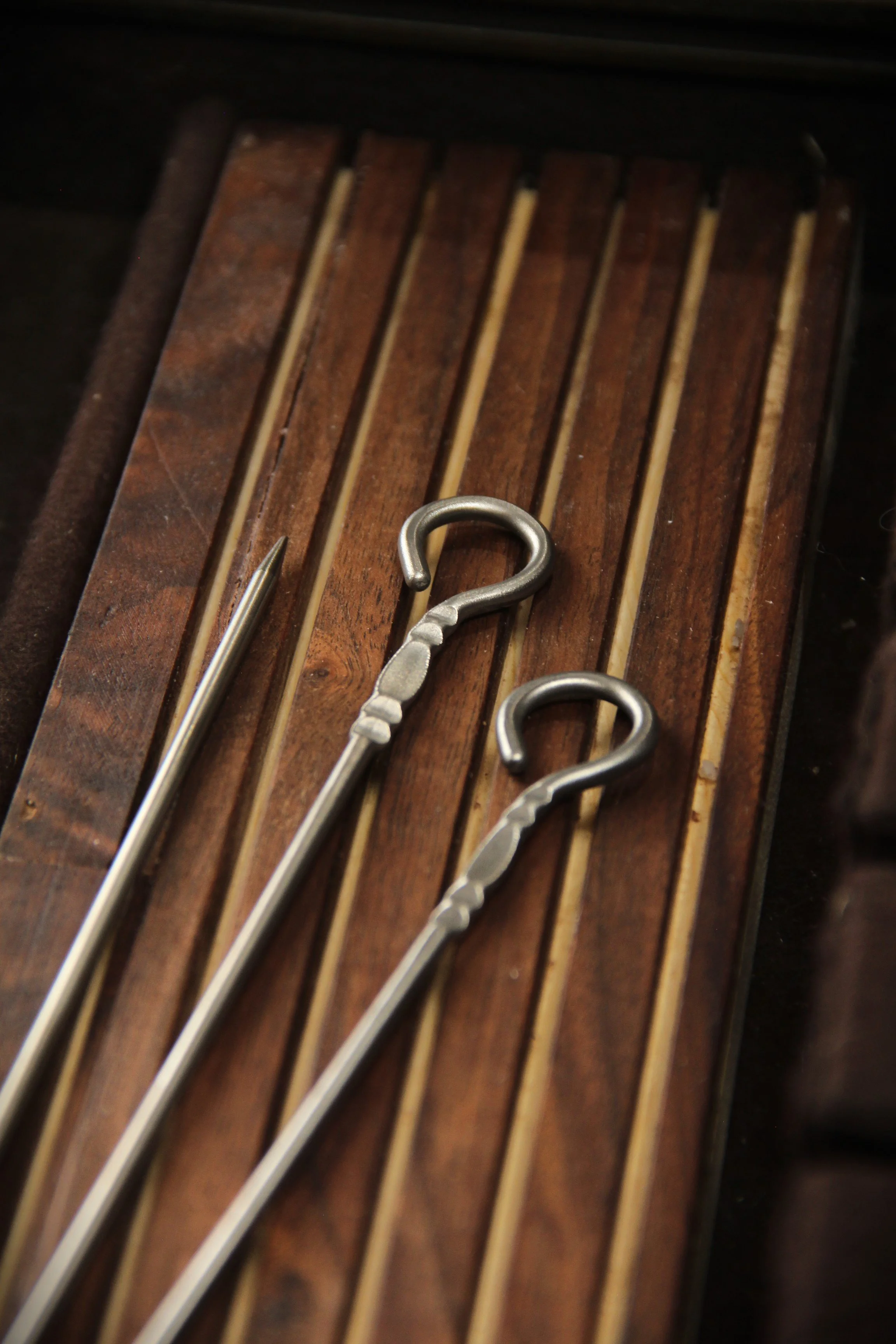 Railroad Spike Steak Flipper — Blazing Ember Forge