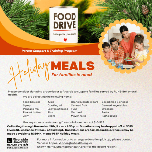 Family Food Drive — Team RUHS