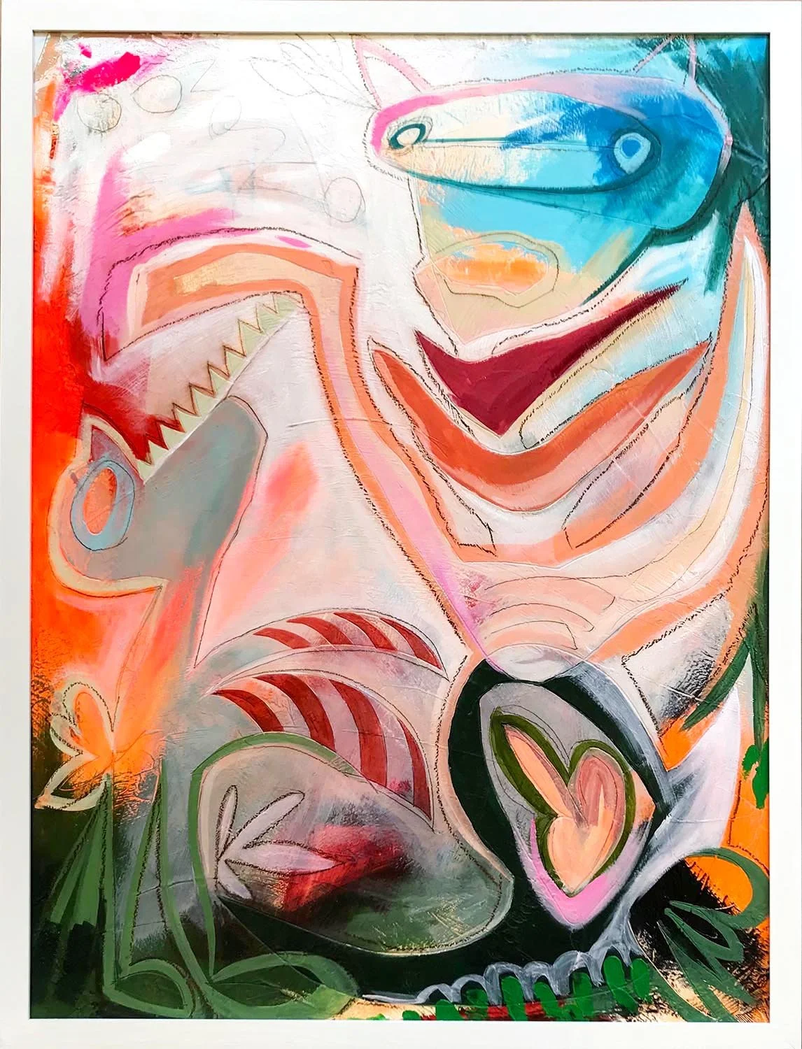 A sharp tongue - original modern painting for sale — Alice Boyle