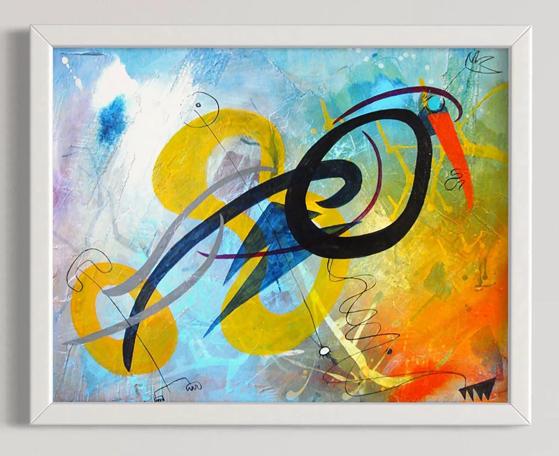 Bird Shapes - Modern Abstract Painting — Alice Boyle