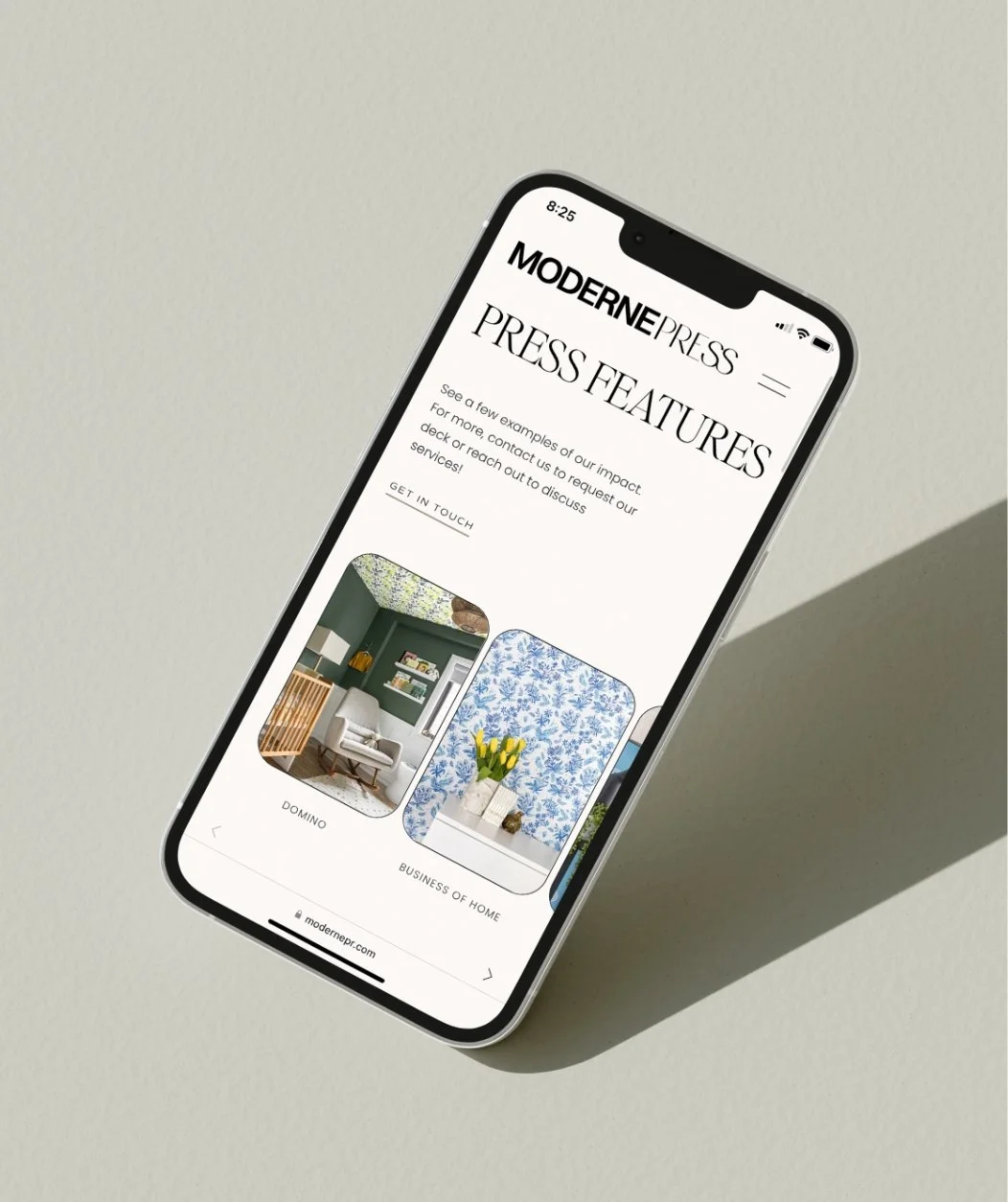 Editorial, Modern and Sleek Squarespace Website Design for Powerhouse PR Firm — Made by NF