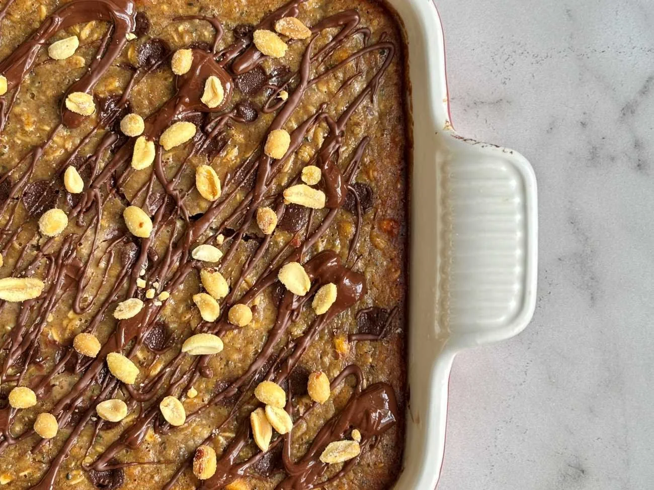 High Protein Snickers Baked Oatmeal — SiLLibake