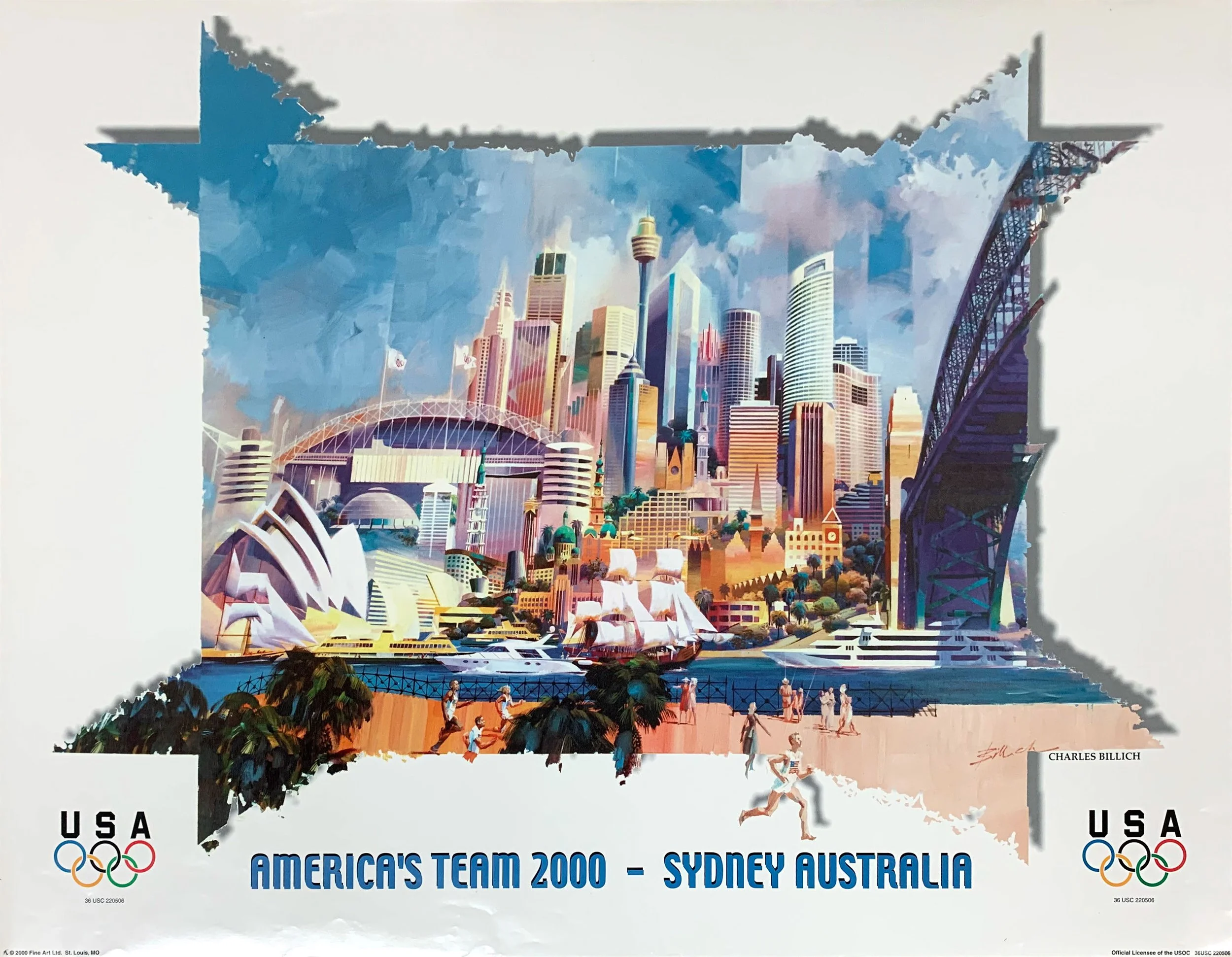 Richard Beck (1912-1985) - Olympic Three Leaf Invitation Poster, 1956 ...