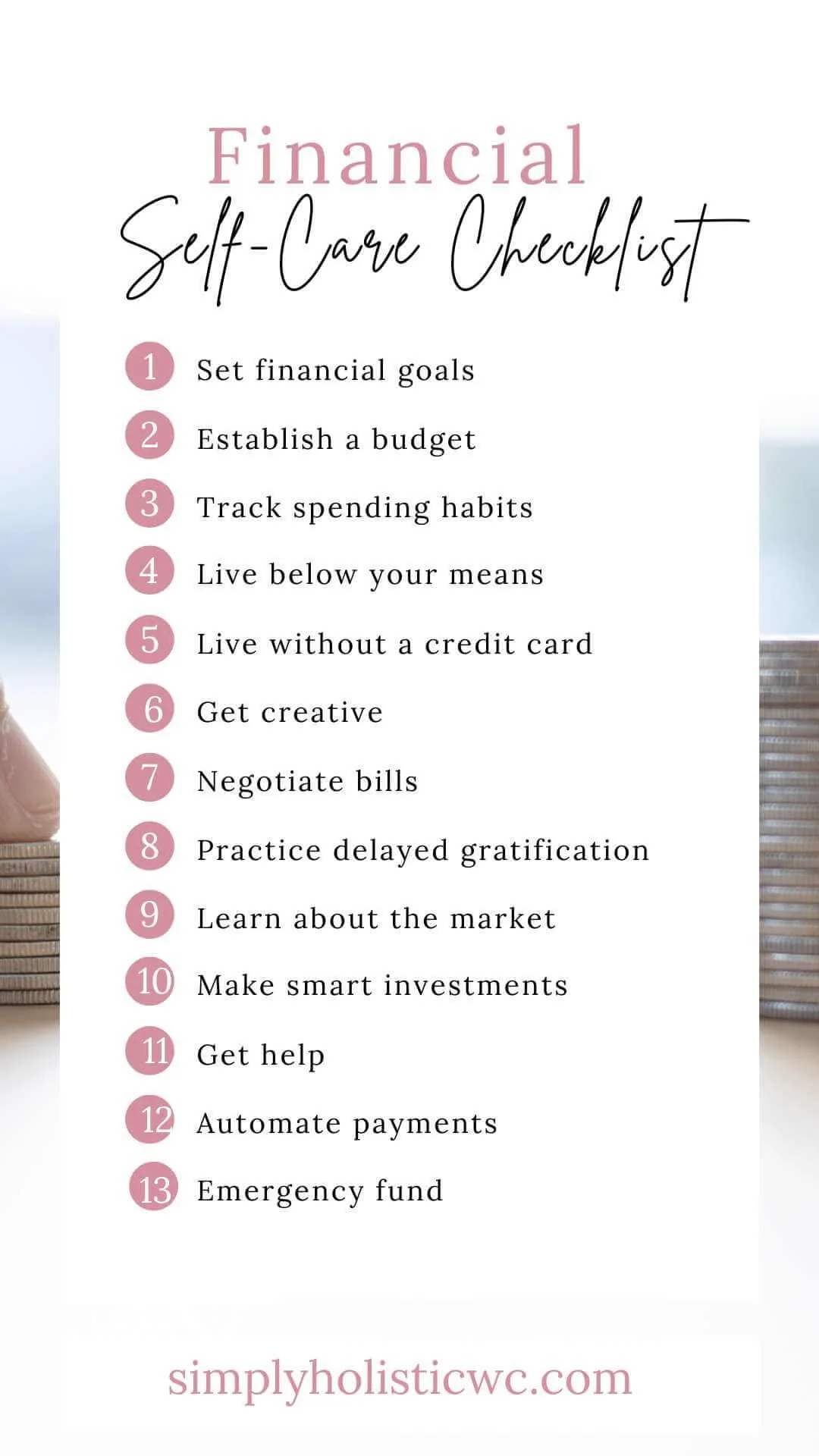 Financial Self-Care Checklist — Simply Holistic Wellness