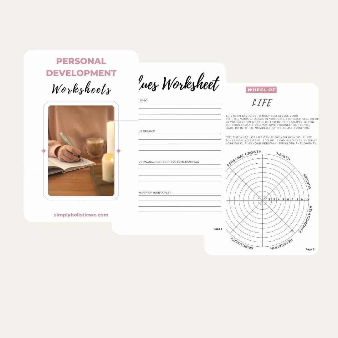 Personal Development Worksheets | Free Printable! — Simply Holistic ...