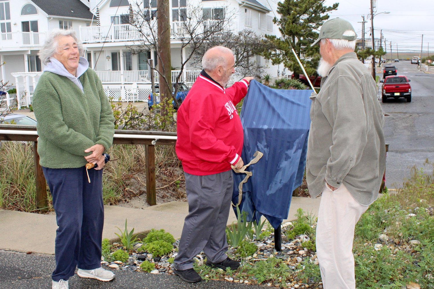 A bronze plaque commemorating the Ludlam Beach Lighthouse was unveiled ...