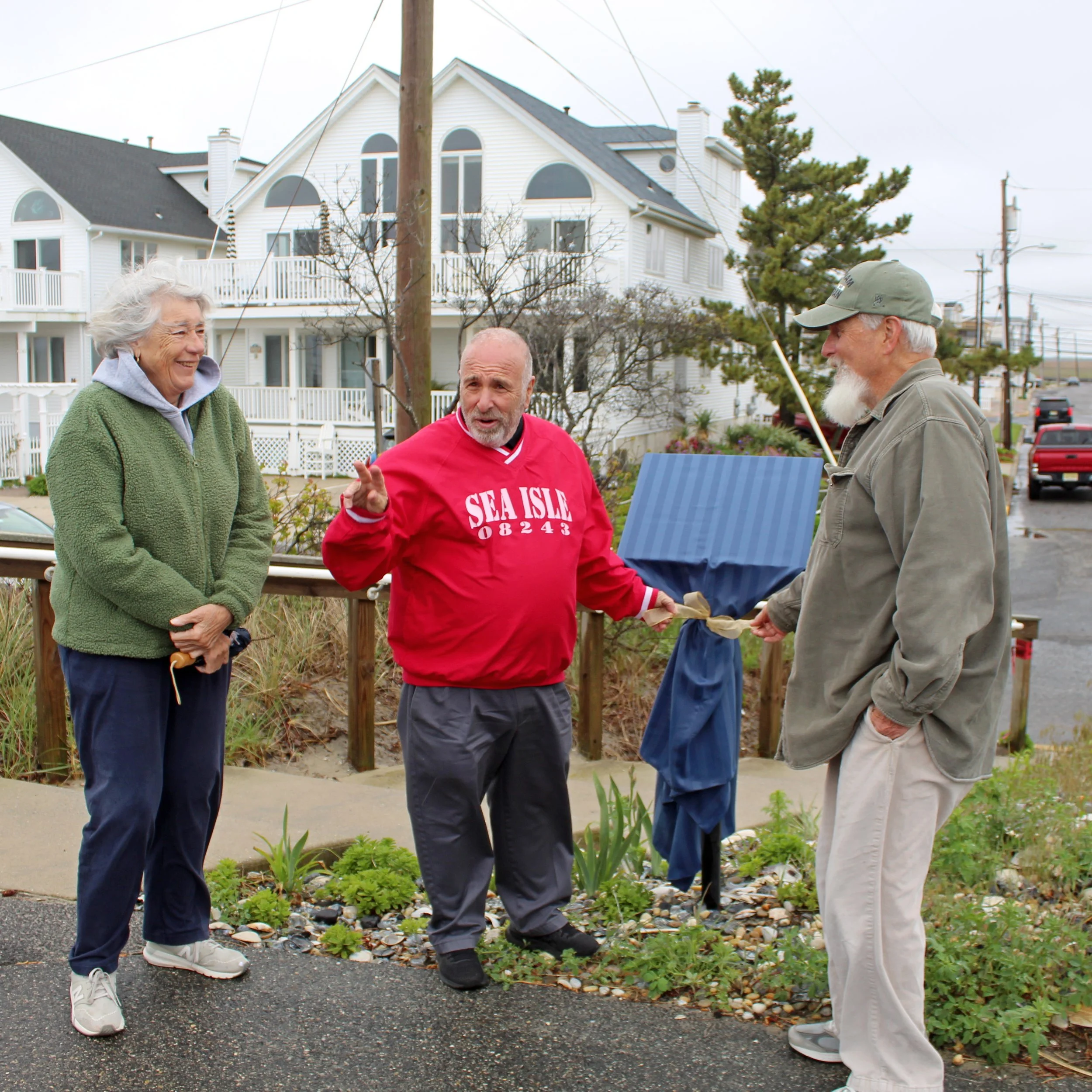 A bronze plaque commemorating the Ludlam Beach Lighthouse was unveiled ...