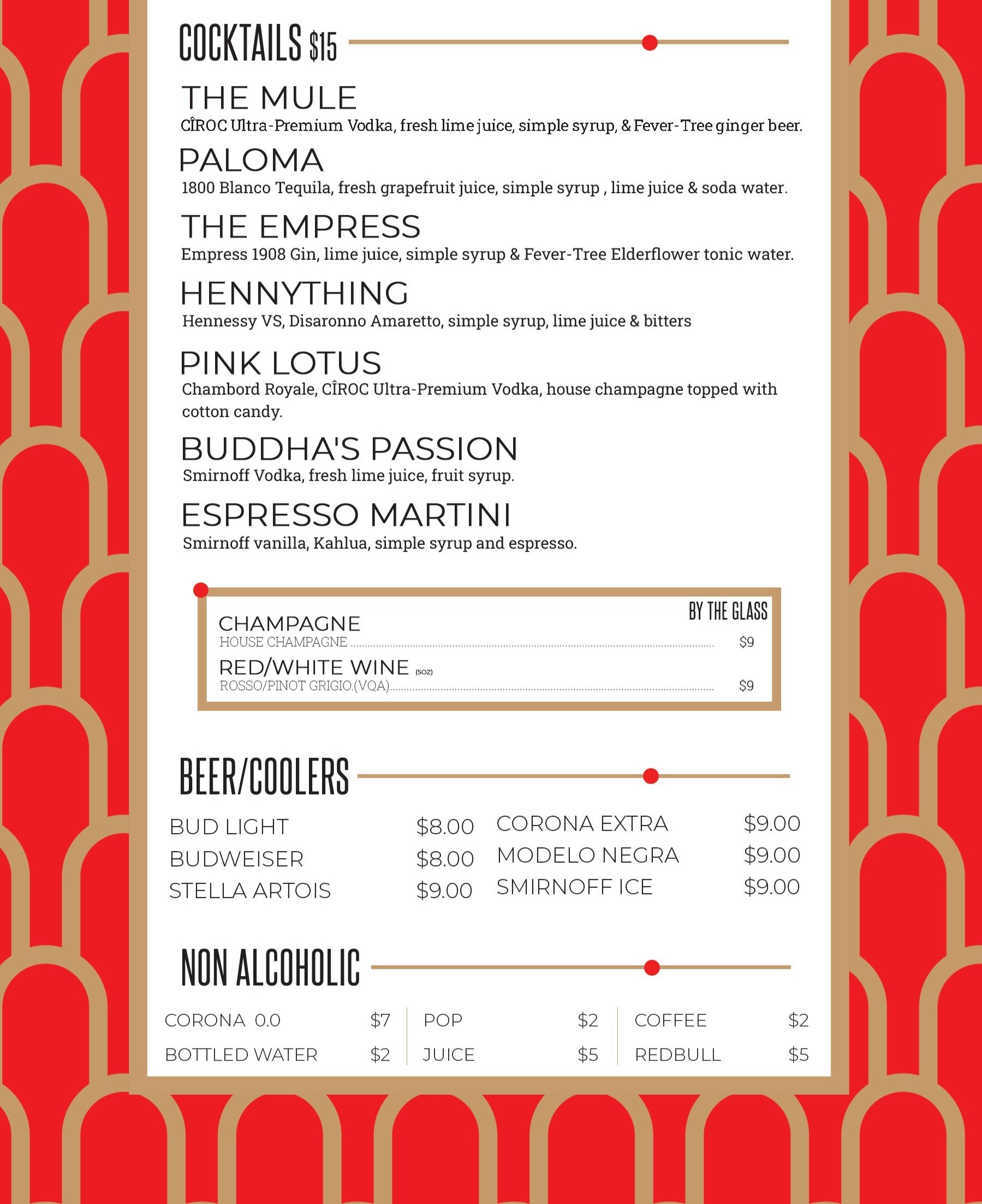 MENUS — ZEN HAMILTON