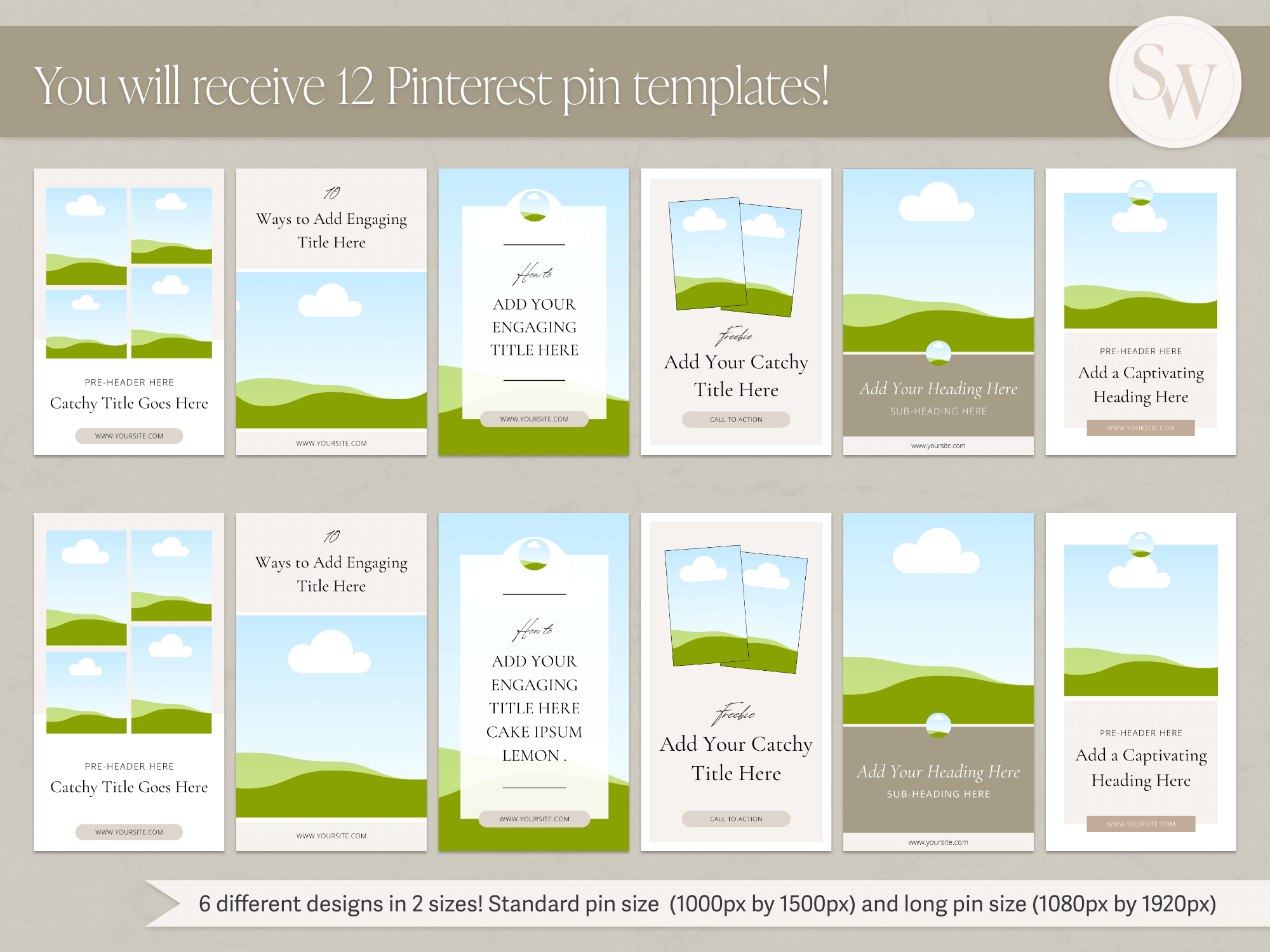 Elegant Pinterest Pin Templates for Canva — Sophie Wuthrich | Polished ...
