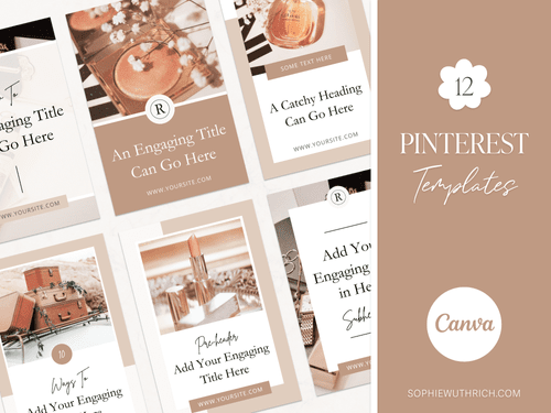 Polished Pinterest Pin Templates for Canva | Sophie Wuthrich | Polished ...