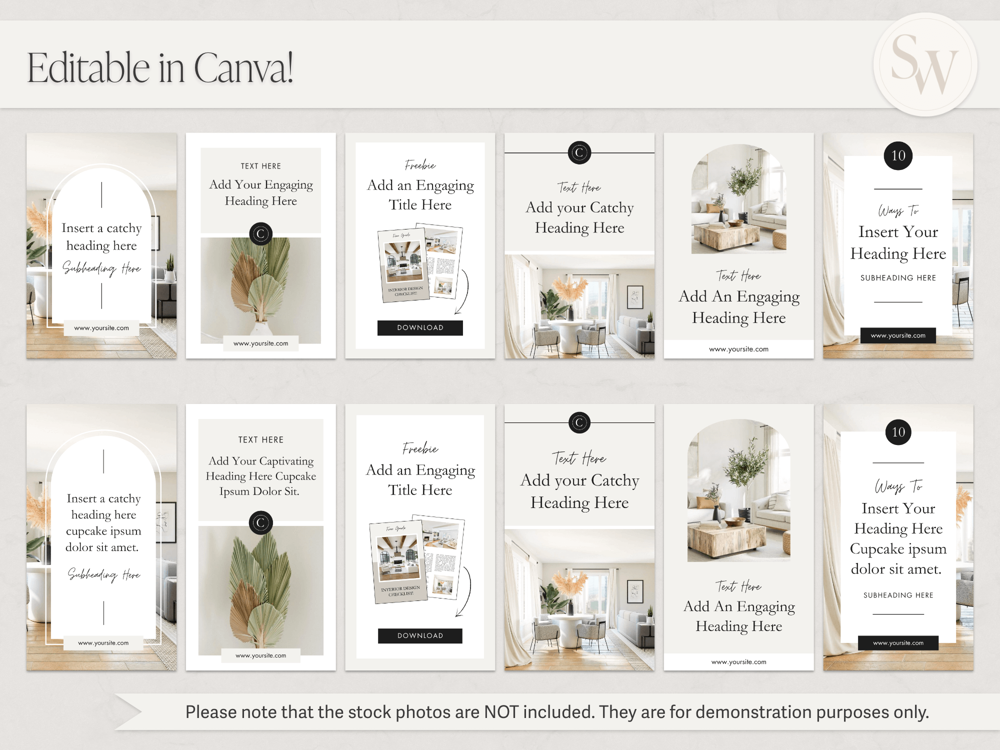 Stylish Pinterest Pin Templates for Canva | Sophie Wuthrich | Polished ...