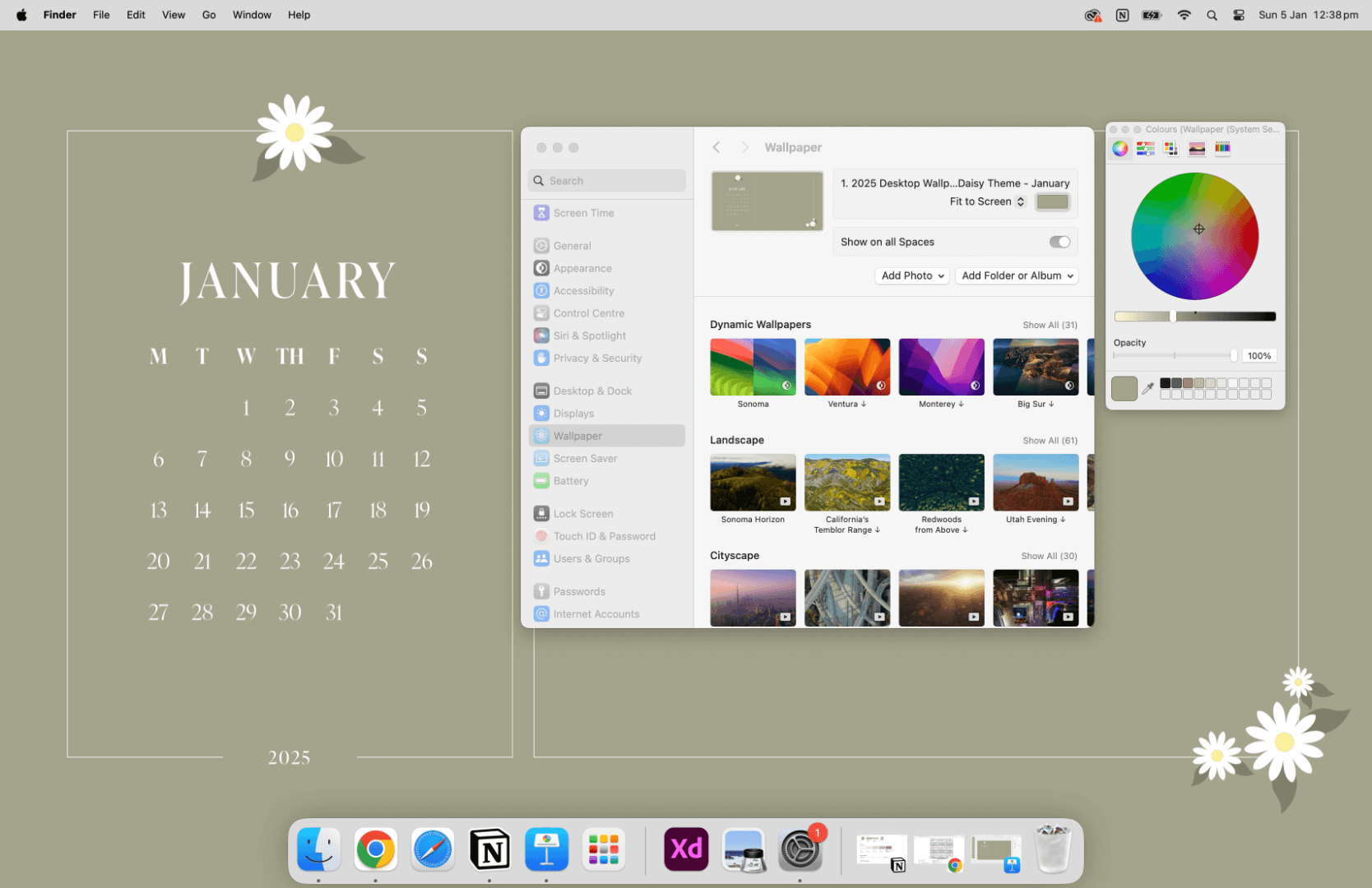 Free 2025 Desktop Wallpapers Daisy Theme | Sophie Wuthrich | Polished ...