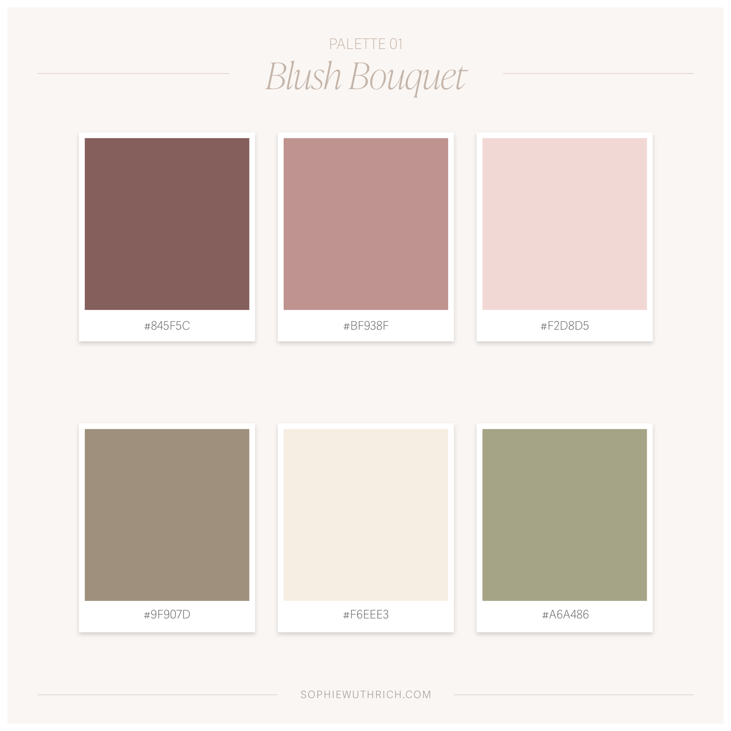 3 Romantic Colour Palettes for your Website | Sophie Wuthrich ...