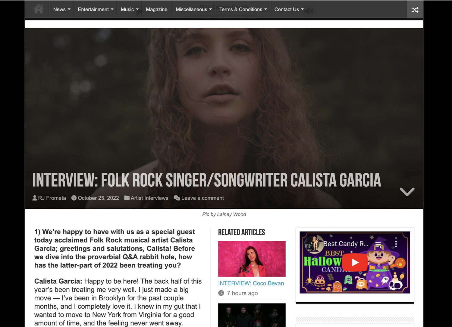 Press — Calista Garcia