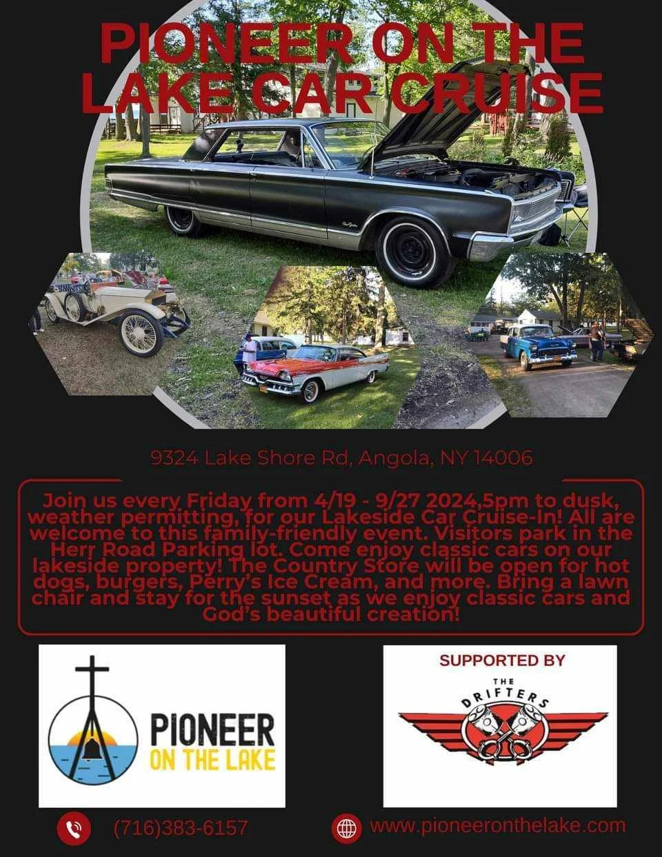 Lakeside Car Cruise-In — Pioneer on the Lake