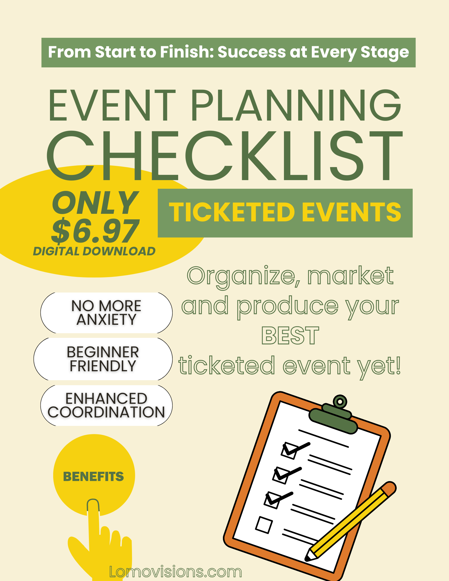 Ticketed Event Planning Checklist- Organize, Plan and Execute your BEST ...