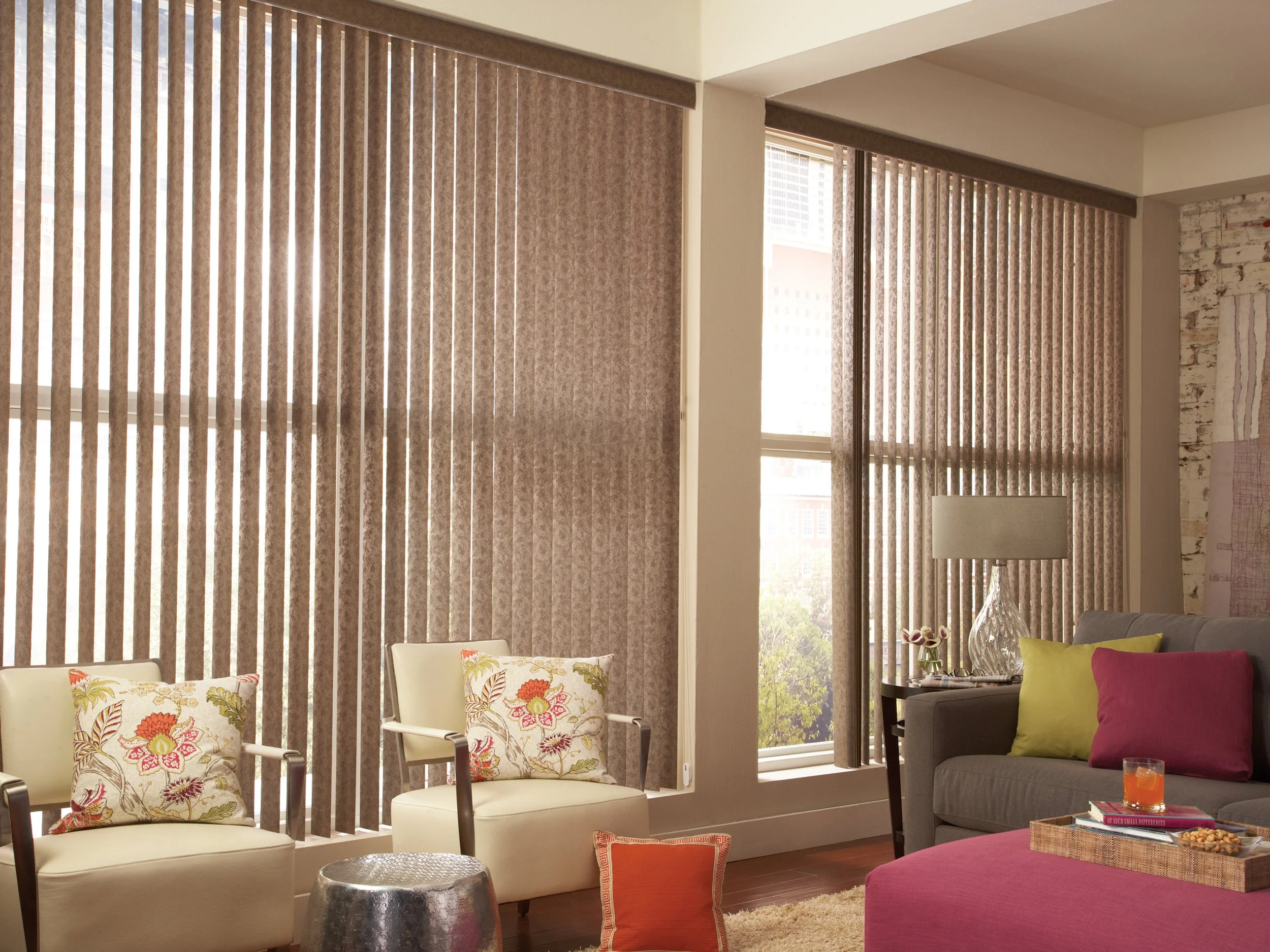 Window Blinds Custom Treatment | Vertical Blinds and Curtains