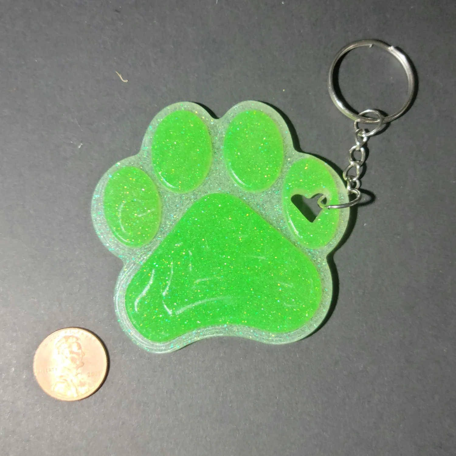 Lime Green Paw Print