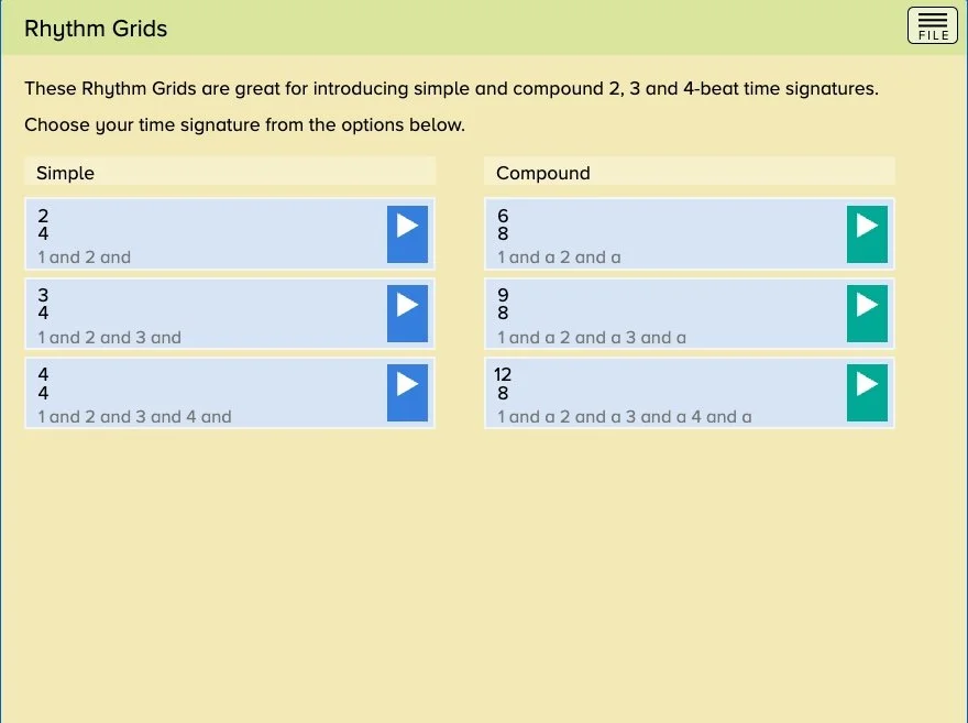 Tool: Rhythm Grids in MusicFirst Elementary — Dr. James Frankel