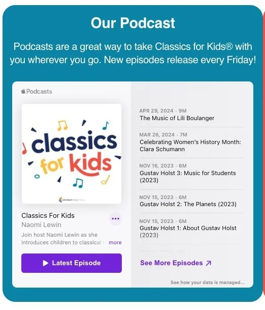 Resource: Classics For Kids — Dr. James Frankel