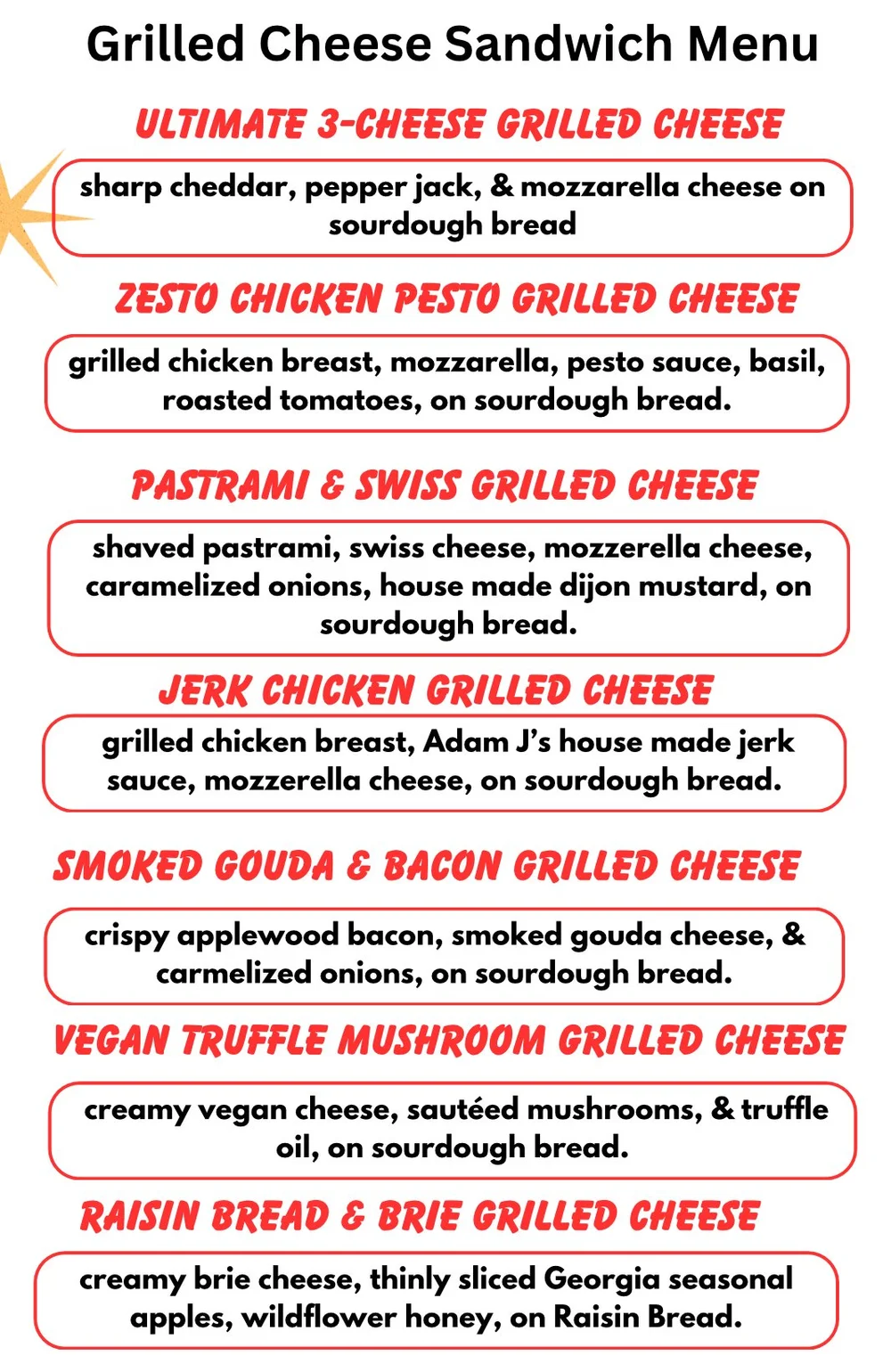 GRILLED CHEESE FOOD TRUCK — Adam J's Sandwich Shop