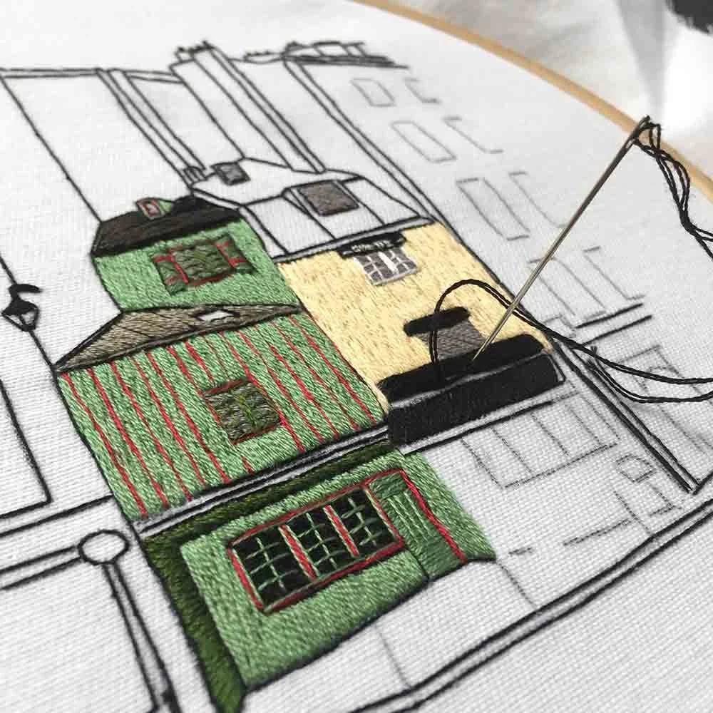 Free Embroidery Pattern of Rue Galande, Paris — Charles and Elin