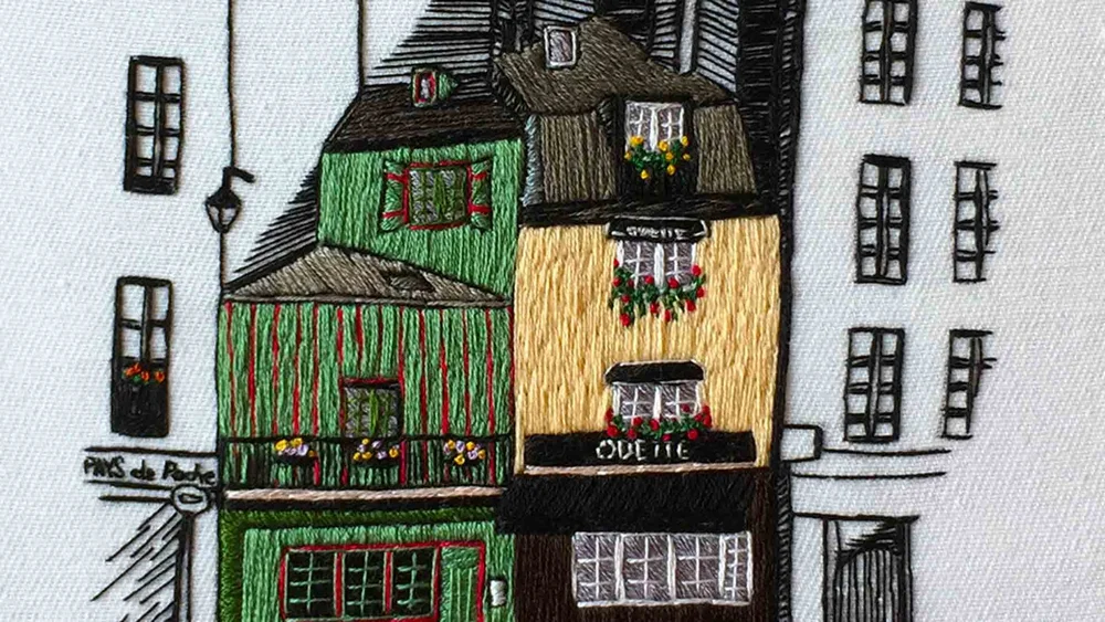 Free Embroidery Pattern of Rue Galande, Paris — Charles and Elin