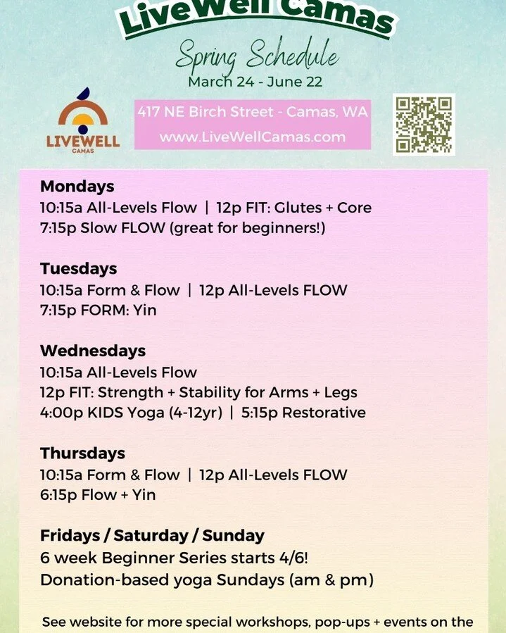 LiveWell Camas | Yoga, Fitness + Community for the whole family