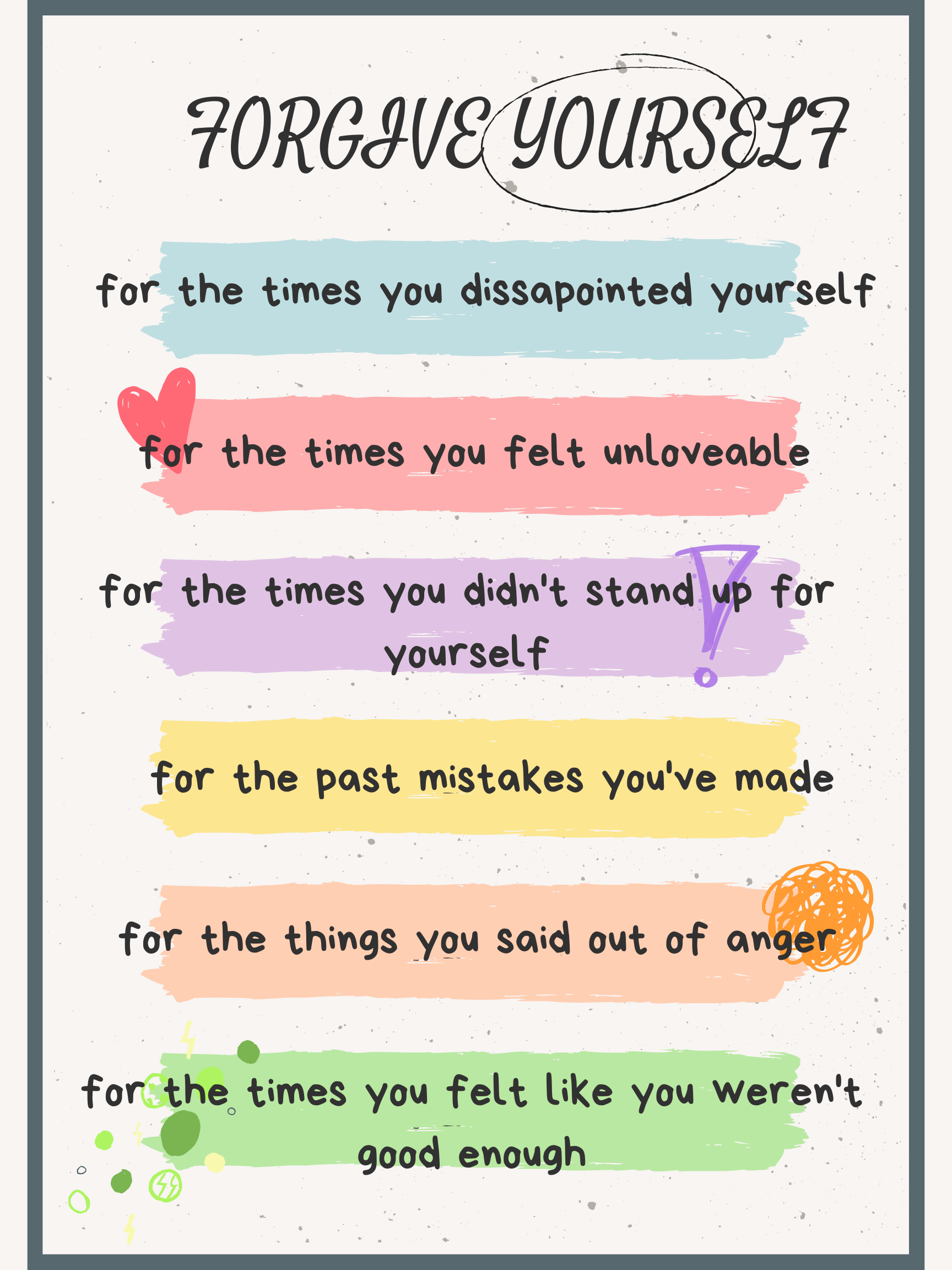 Forgive Yourself — Peace with my Pieces