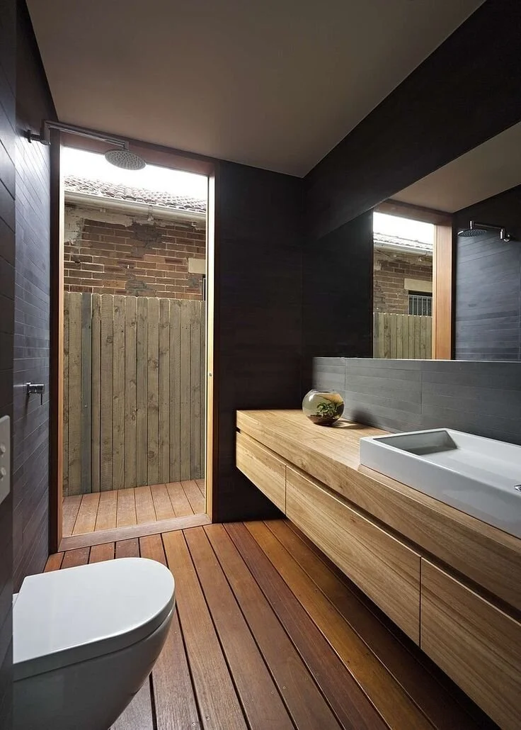 Timber shower base - the latest trend in bathroom design