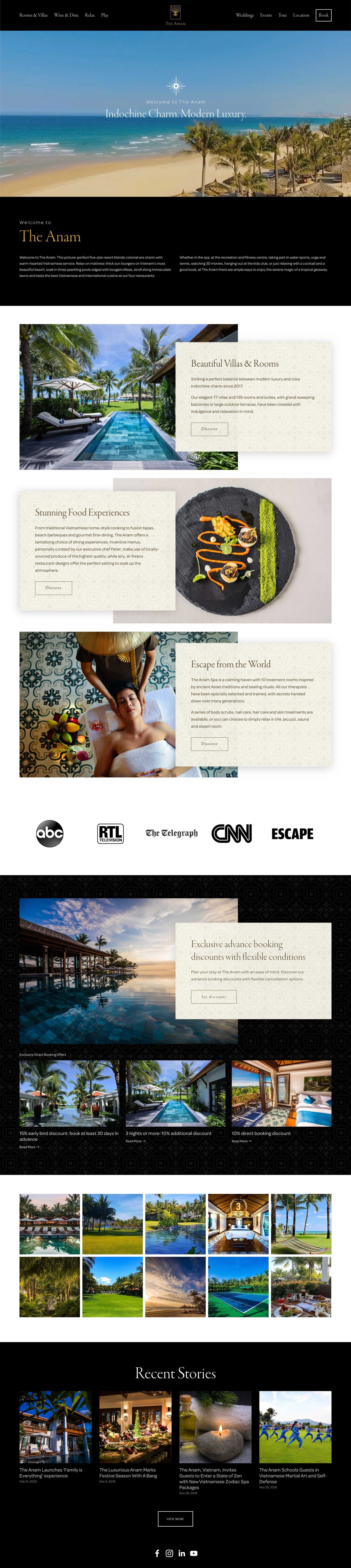 The Anam | Mobile-Friendly Web Design and eCommerce Integration Booking ...