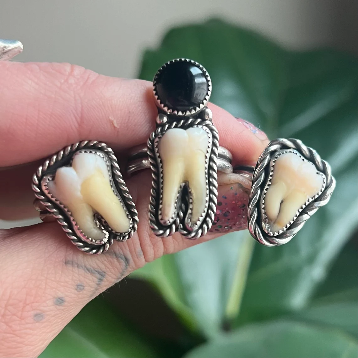 Your Own Custom Tooth Ring — Kettle Black Silver