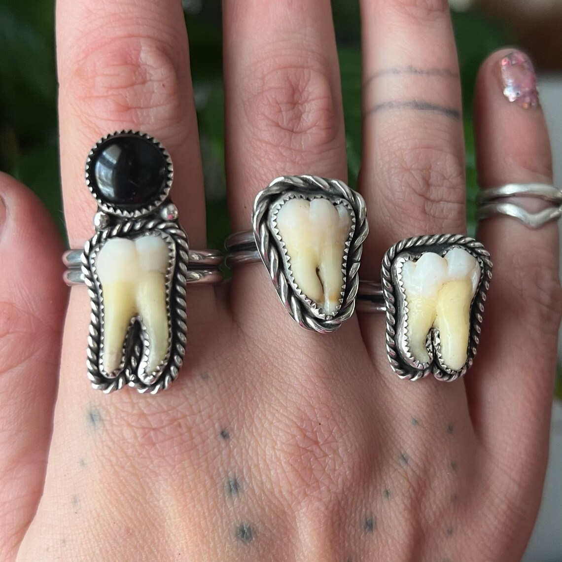 Your Own Custom Tooth Ring — Kettle Black Silver