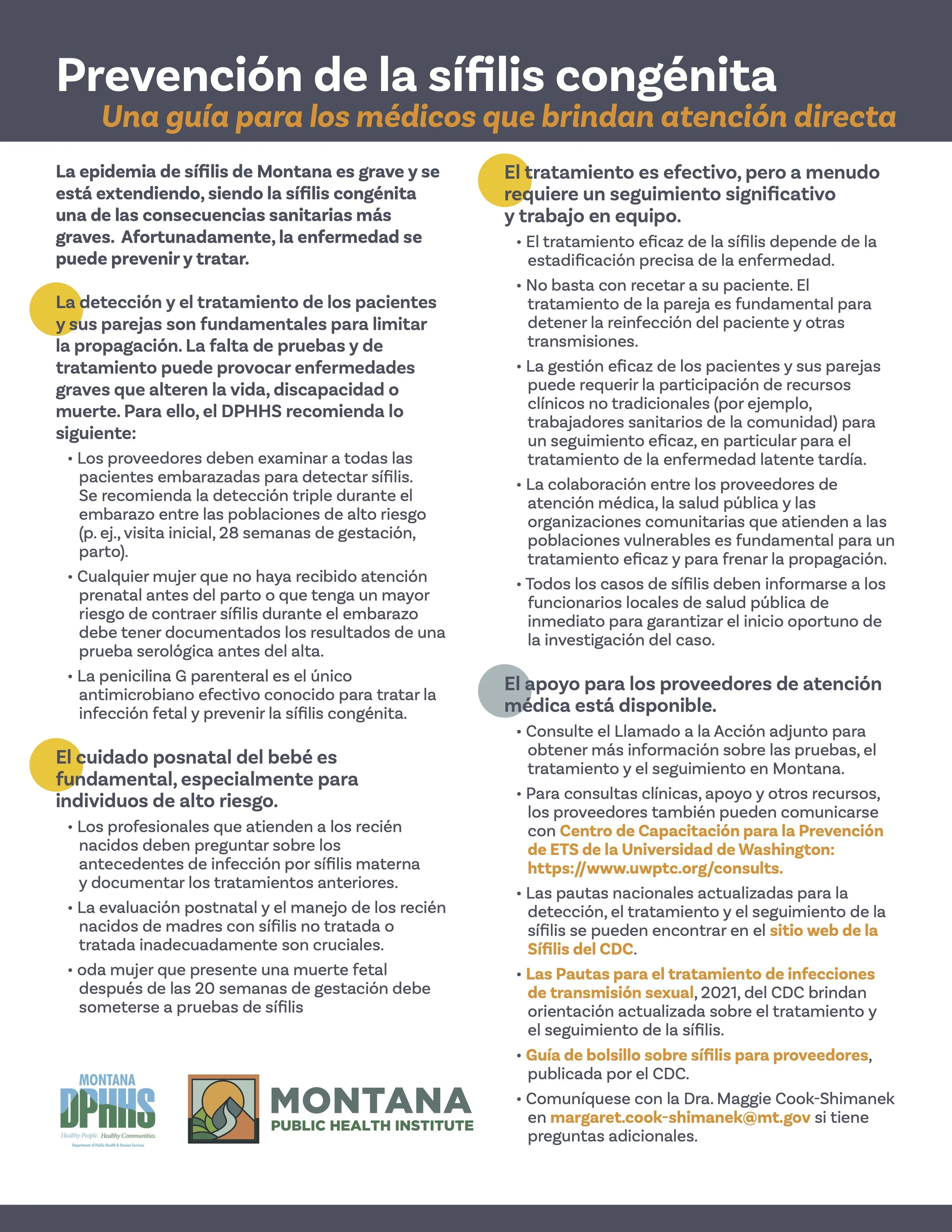 Syphilis Fact Sheets — Montana Public Health Institute