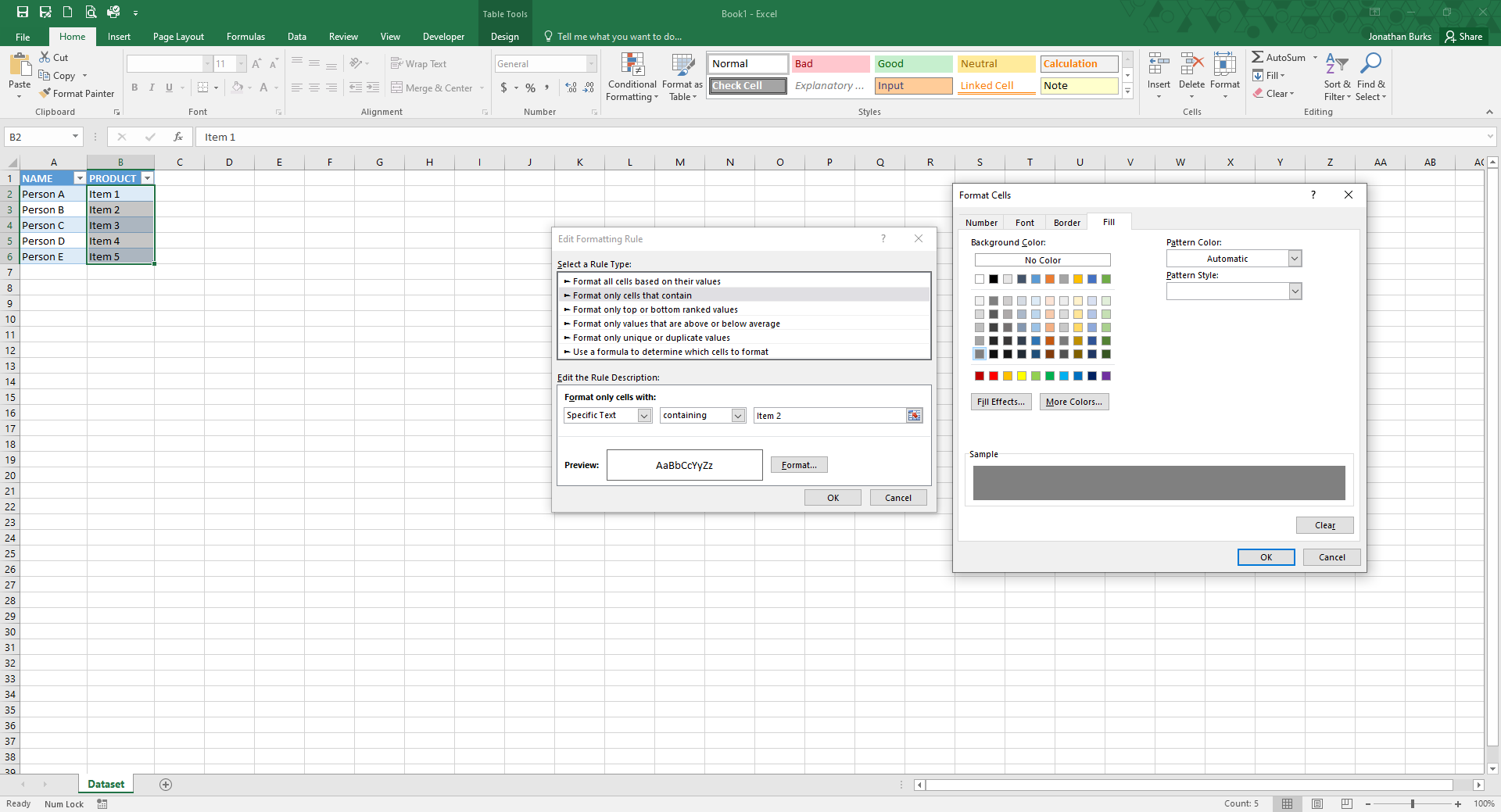 How to Grey Out Cells Based on Another Column or Dropdown List Choice ...
