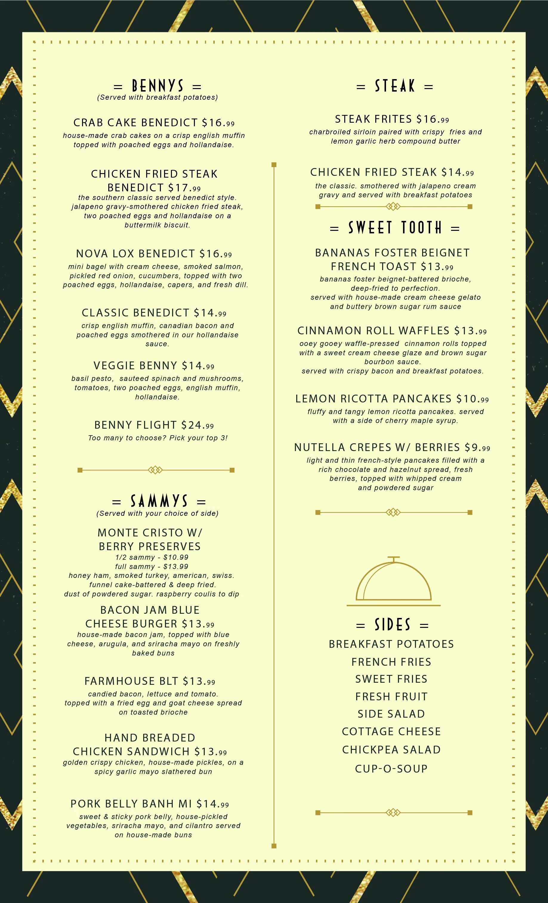 Menu — Cafe Volare