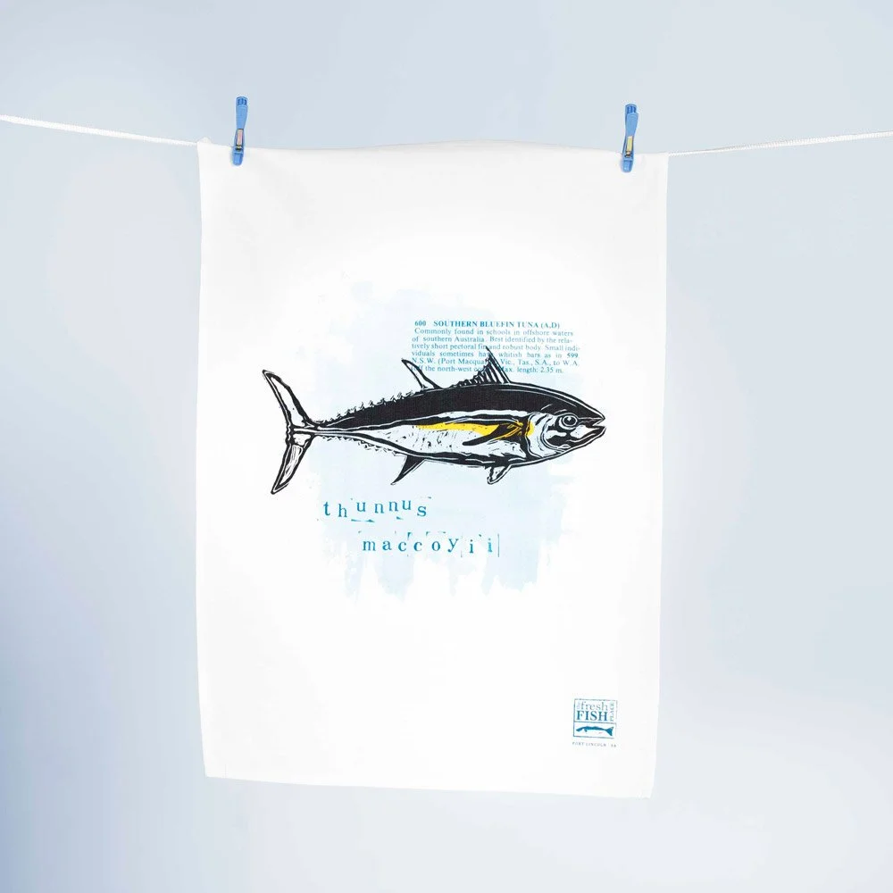 Southern Garfish (local artwork) Tea Towel — Fresh Fish Place