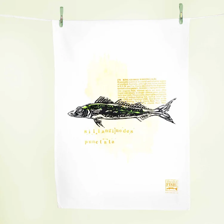 Southern Garfish (local artwork) Tea Towel — Fresh Fish Place
