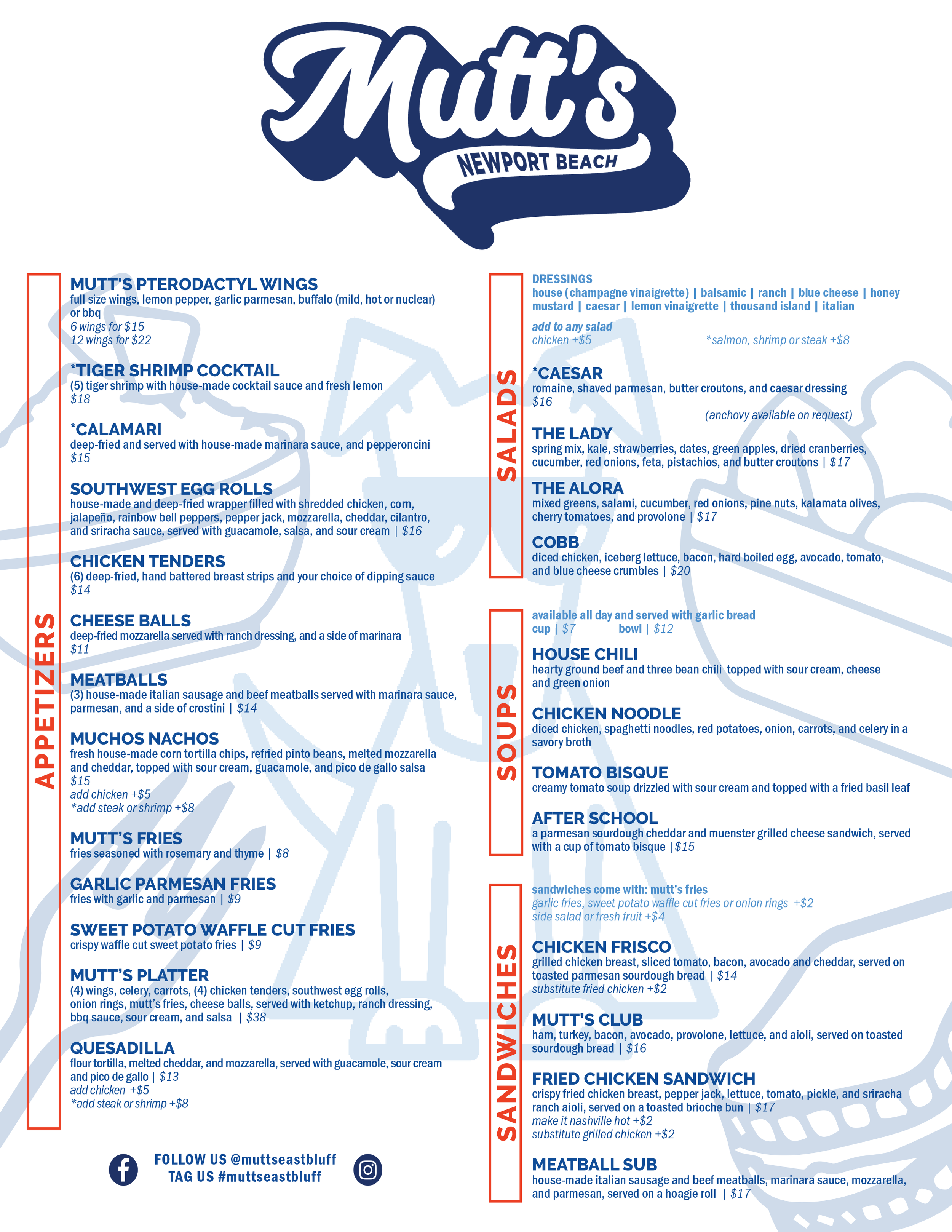 Menu — Mutts Eastbluff