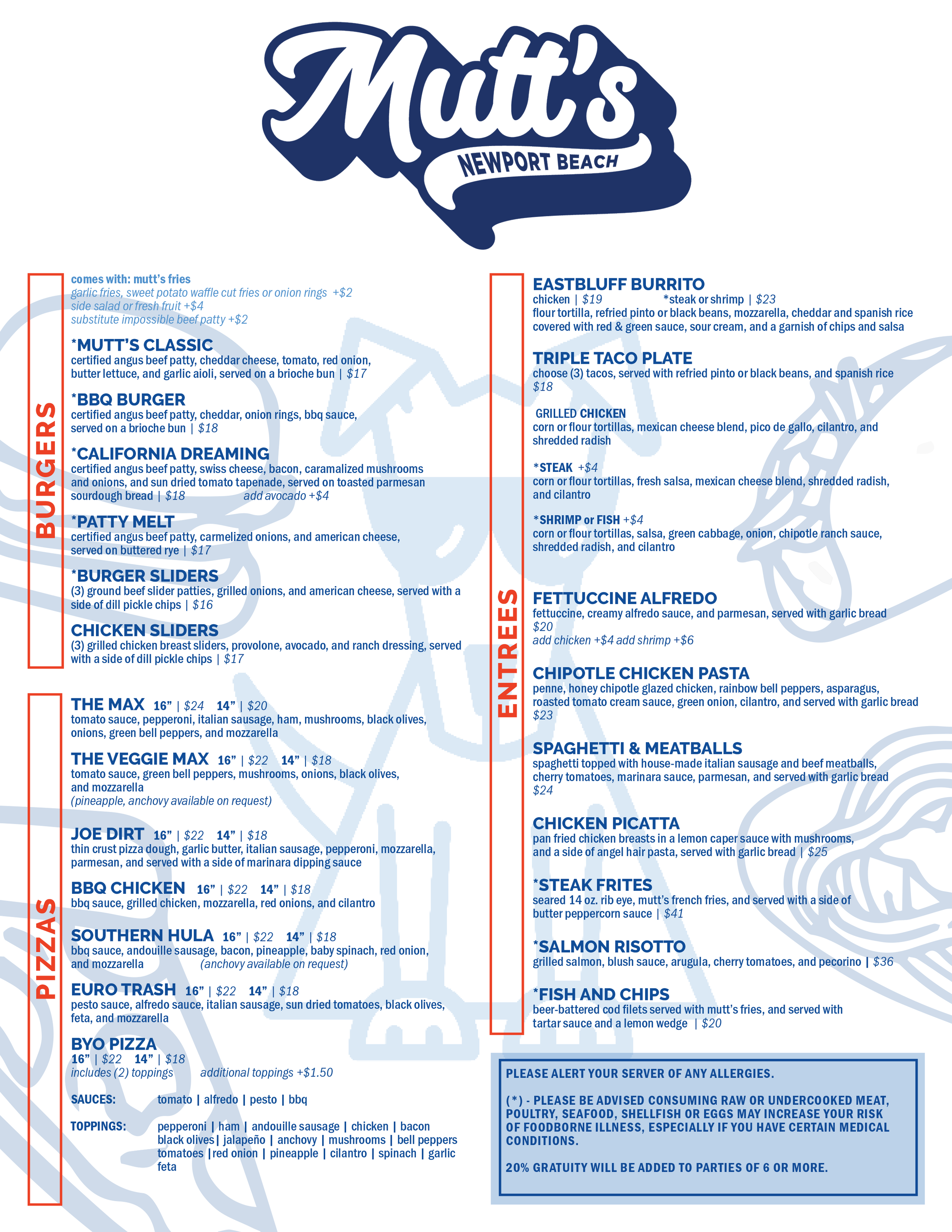 Menu — Mutts Eastbluff