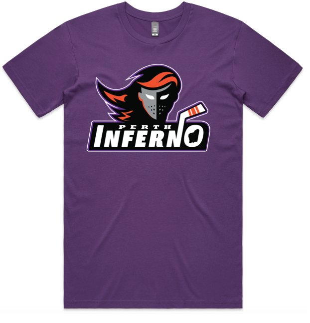 Men's Purple Logo Tee — PERTH INFERNO