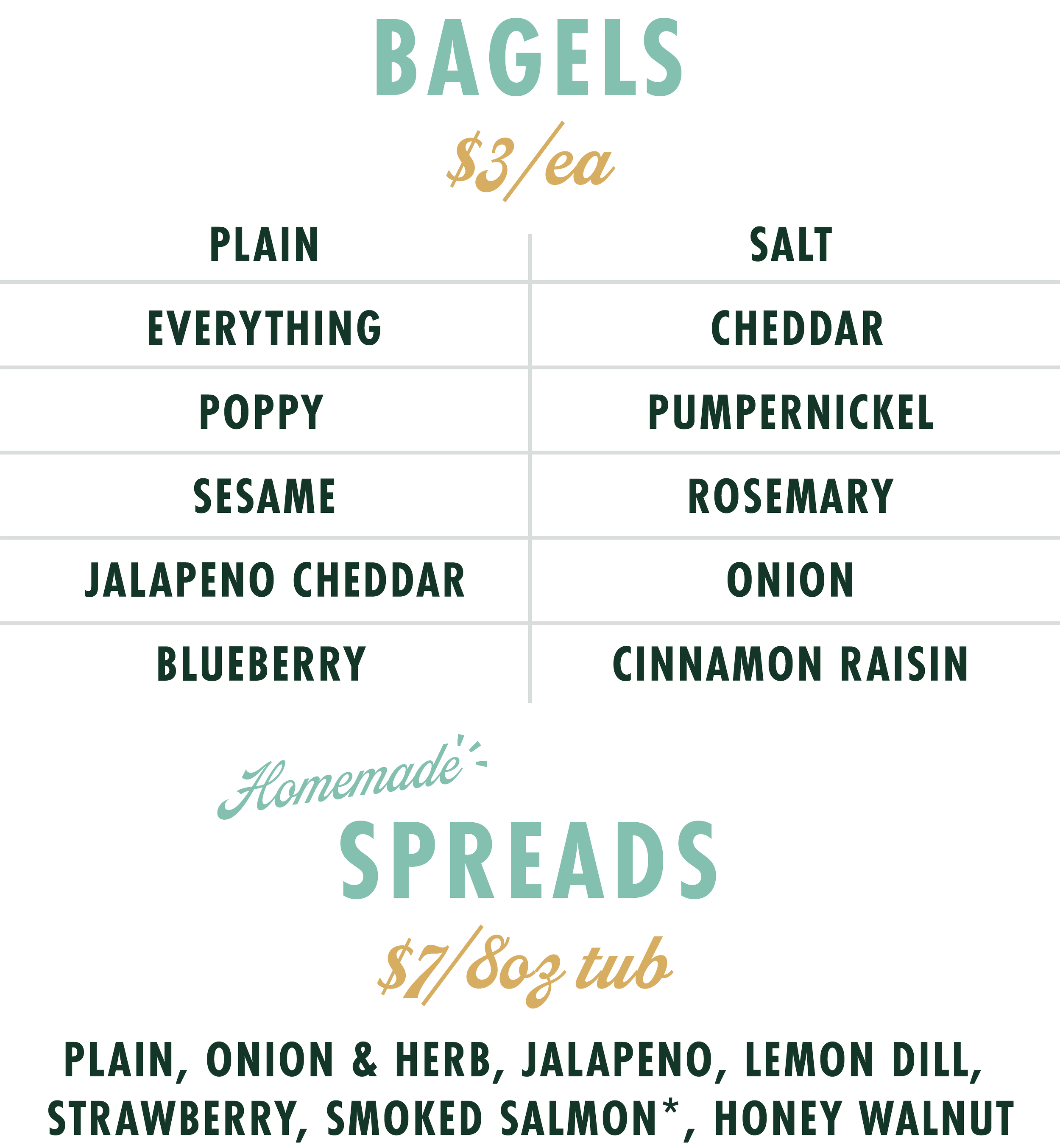 Good Bagels Anacortes Menu — Good Bagels NW–Anacortes, WA