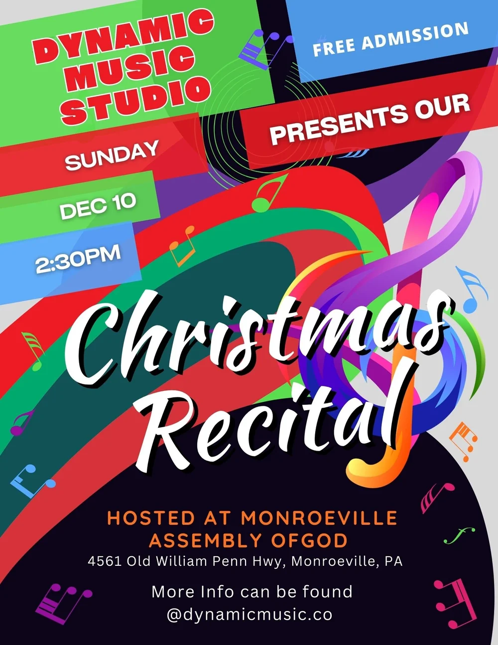 Dynamic Music Studio - Instrument Music Lessons