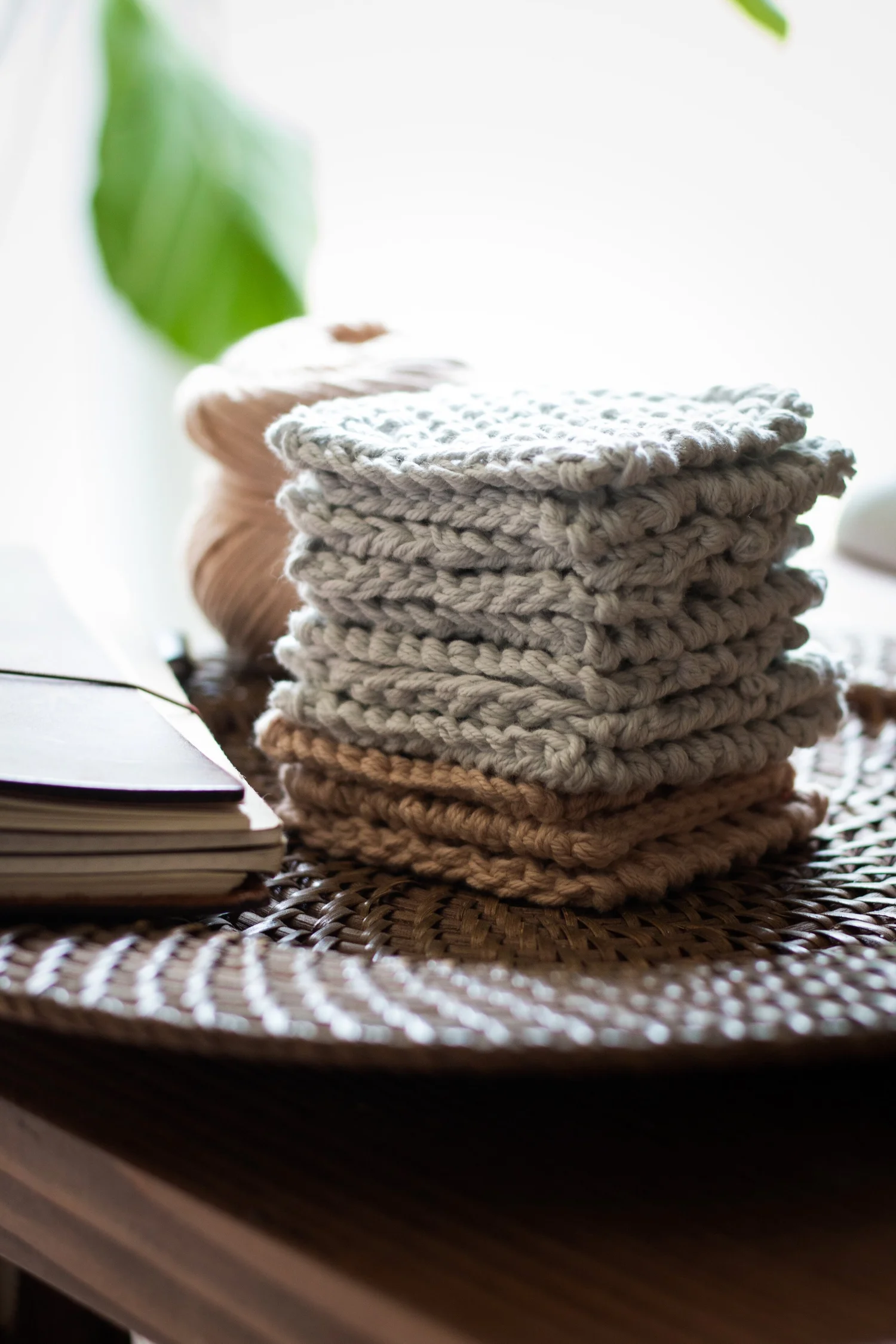 Mini Knit Dish Scrubbies — a wooden nest