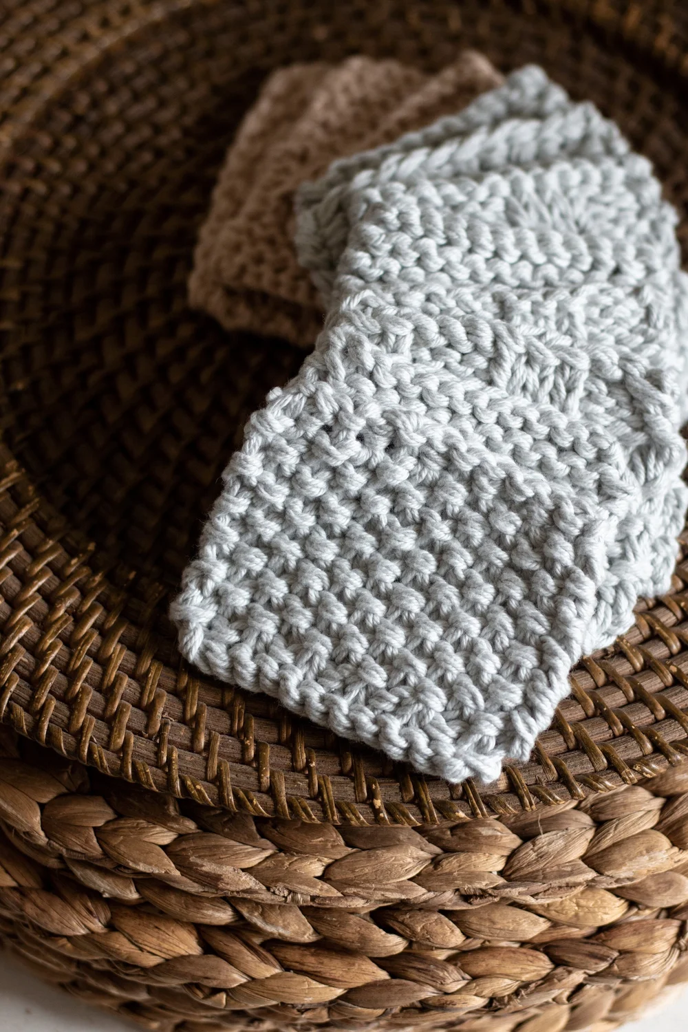 Mini Knit Dish Scrubbies — a wooden nest