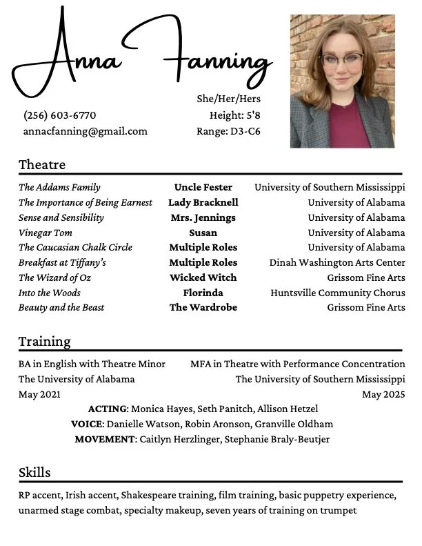 Resume — Anna Fanning