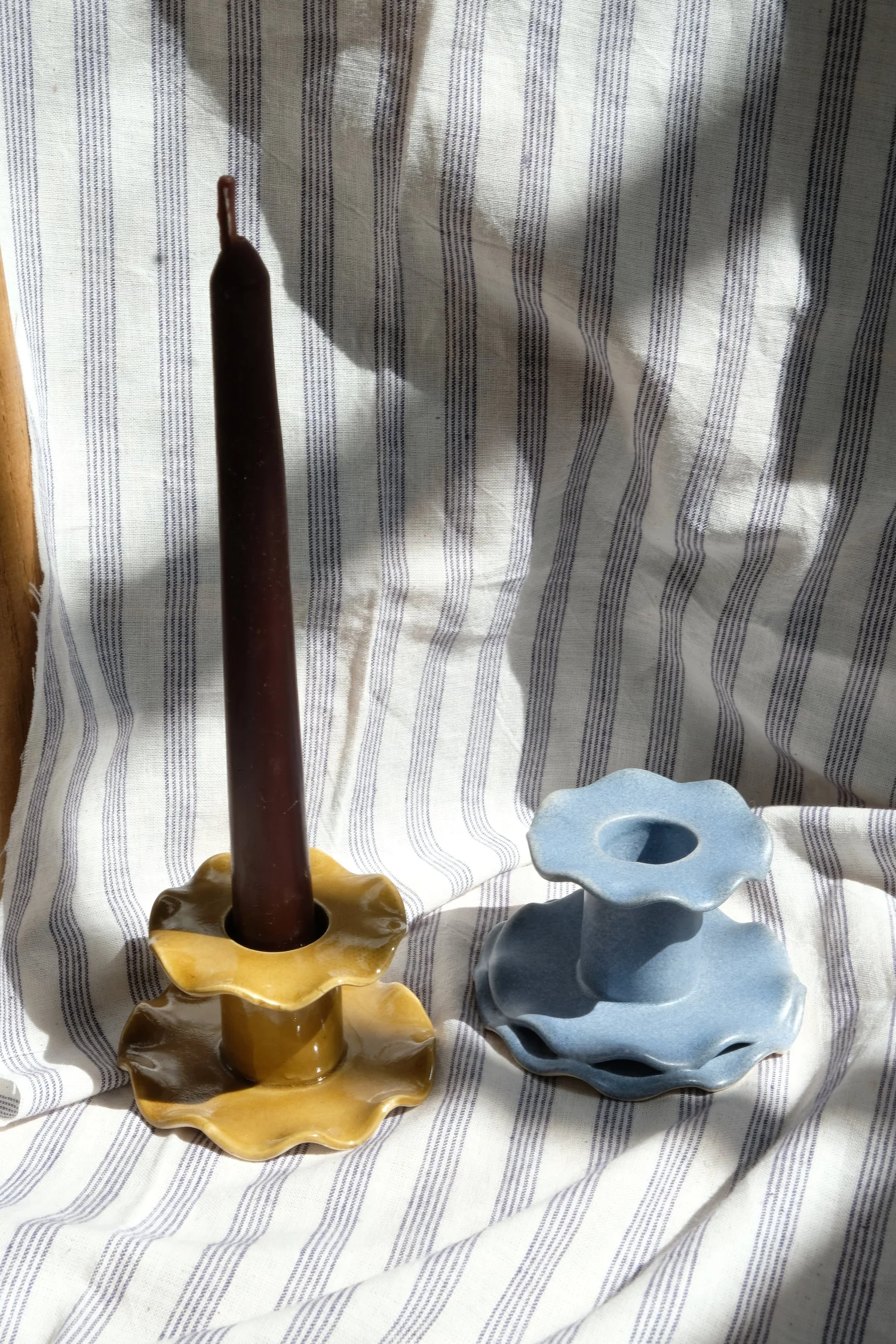 Ceramic Double Clam Shell Candle Holder — Hidden Homeware in Bath