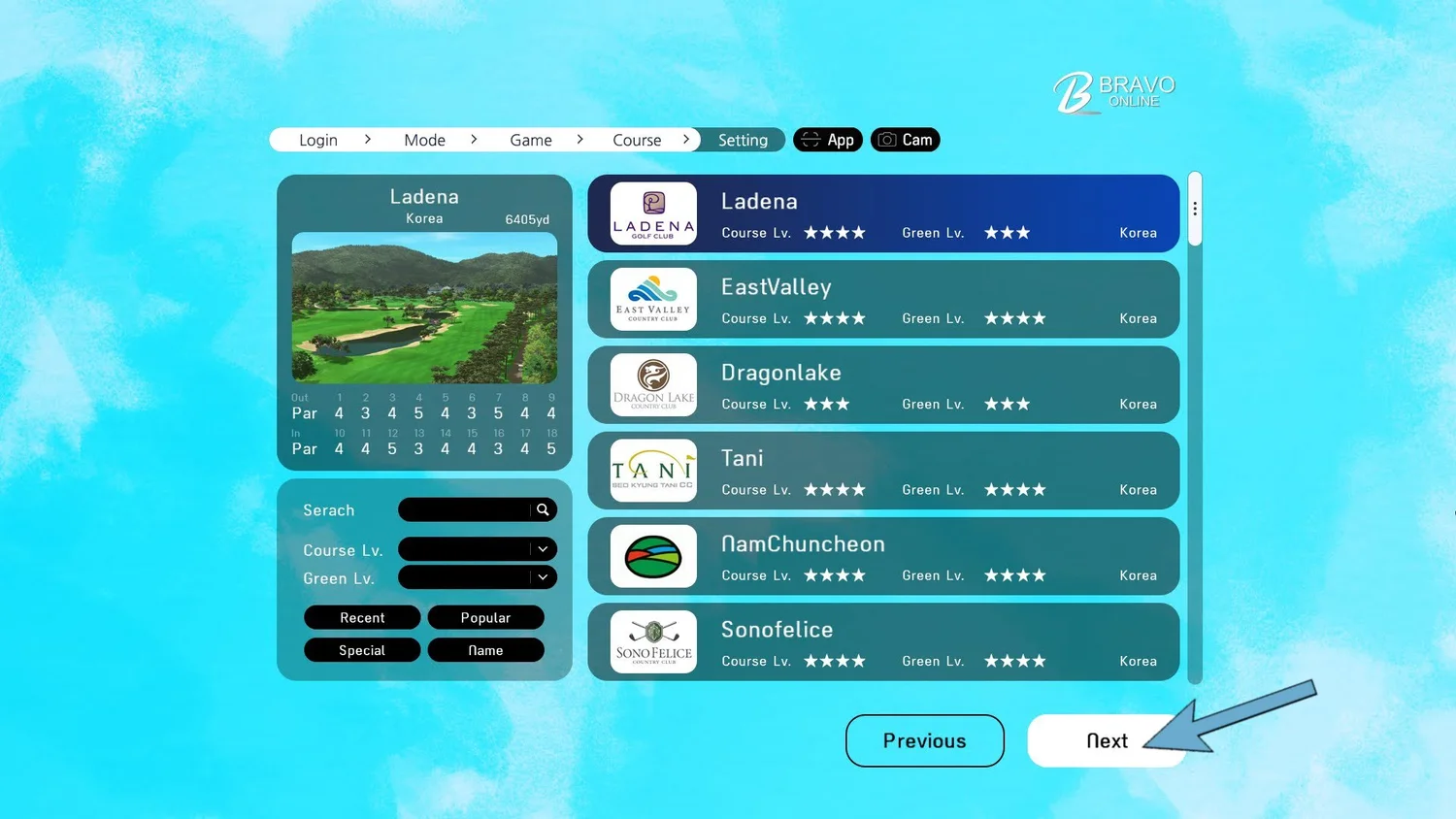 Game Setup — Slyce Golf